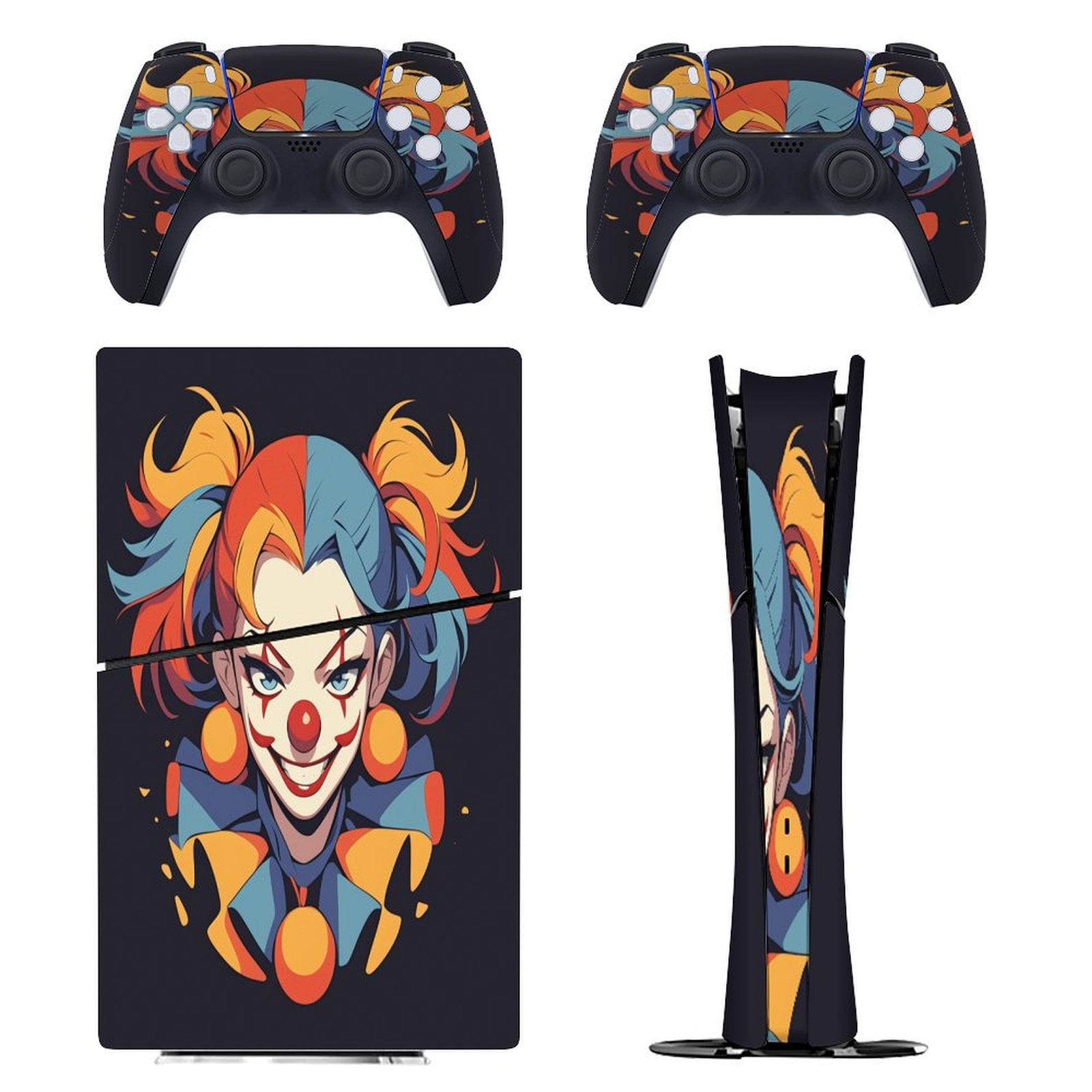Psychedelic Clown Joker PS5/PS5 Pro/PS5 Slim Digital Disc Skin Sticker ...