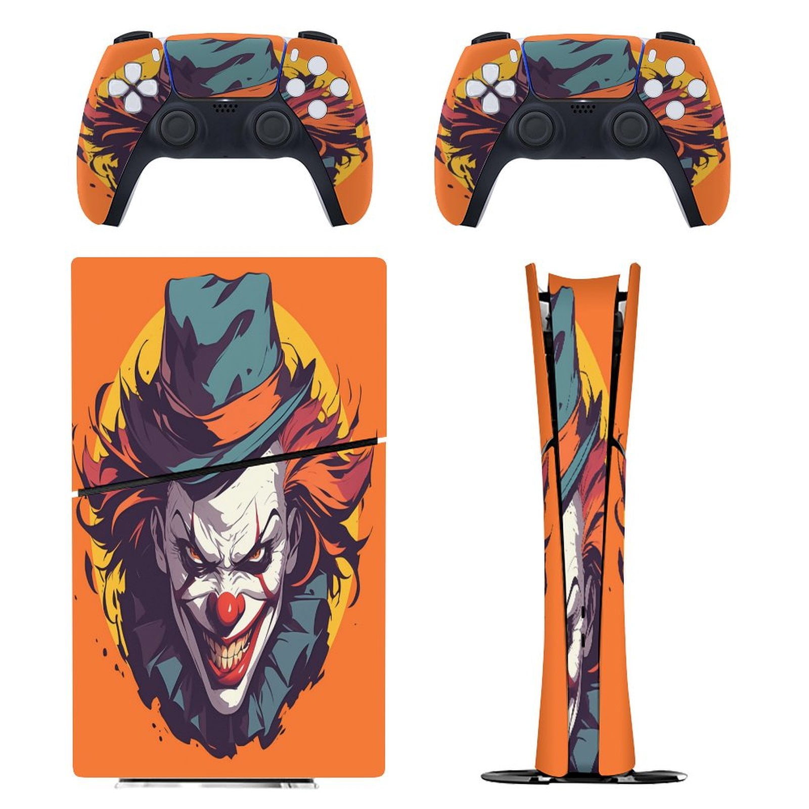 Psychedelic Clown Joker PS5/PS5 Pro/PS5 Slim Digital Disc Skin Sticker ...