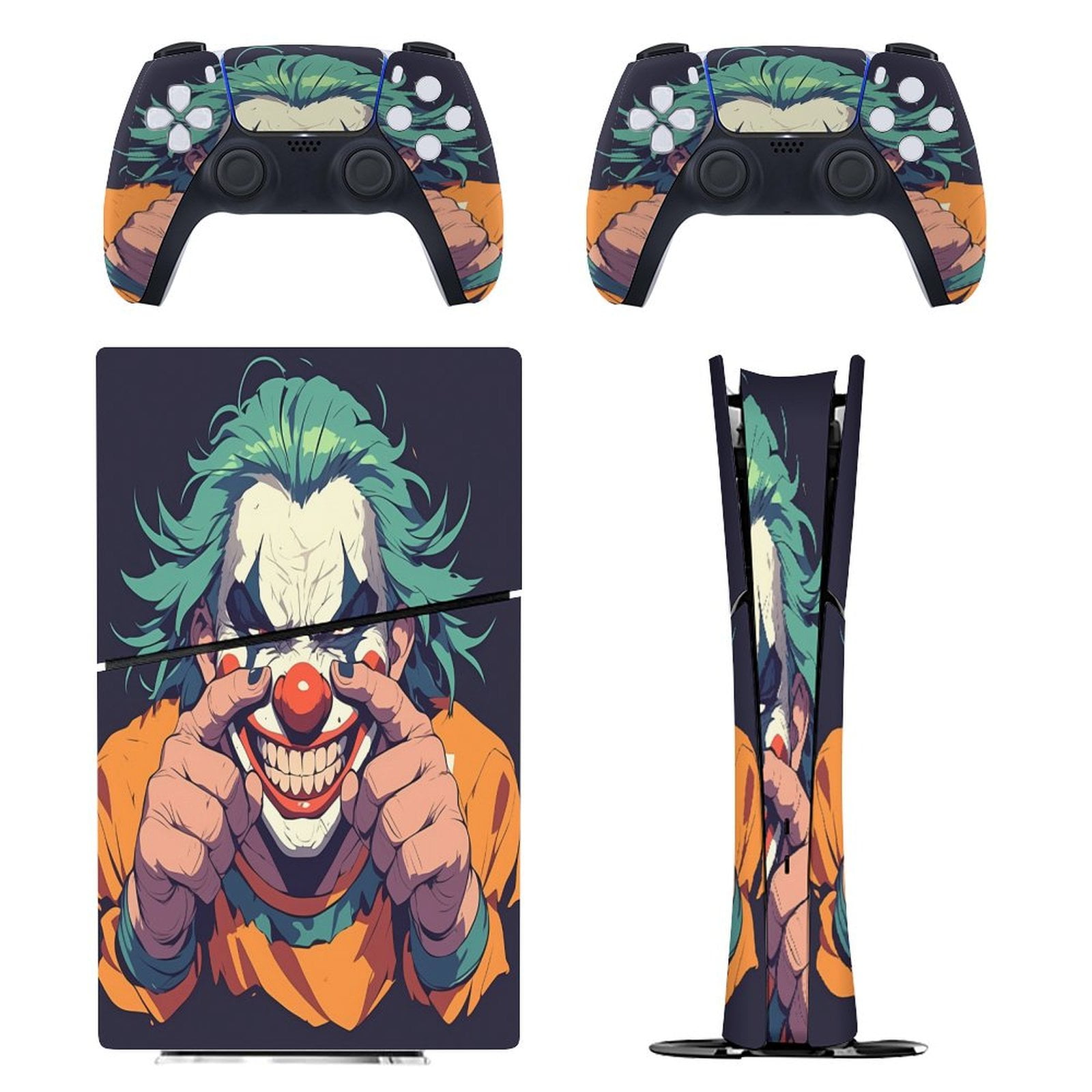 Psychedelic Clown Joker PS5/PS5 Pro/PS5 Slim Digital Disc Skin Sticker ...