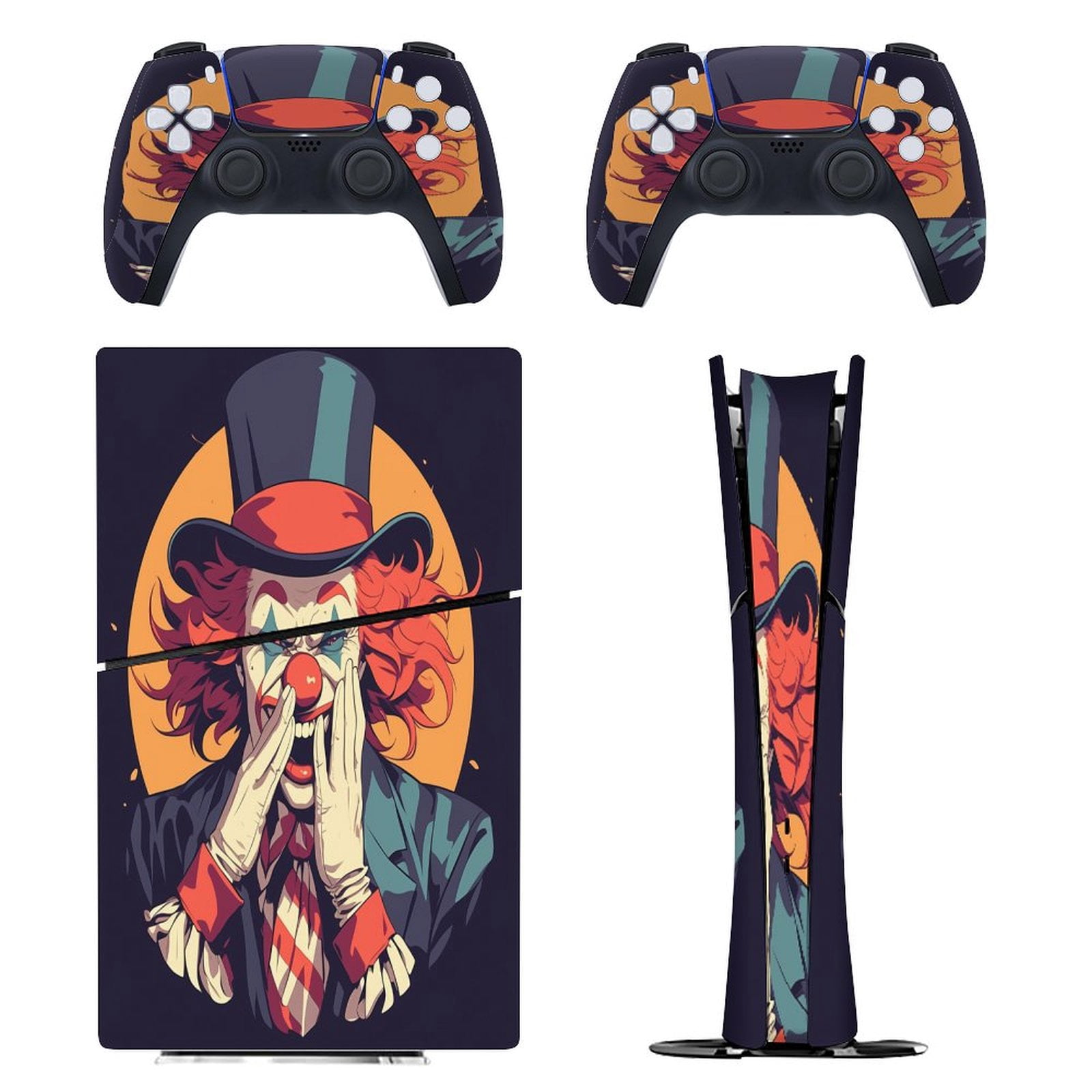 Psychedelic Clown Joker PS5/PS5 Pro/PS5 Slim Digital Disc Skin Sticker ...