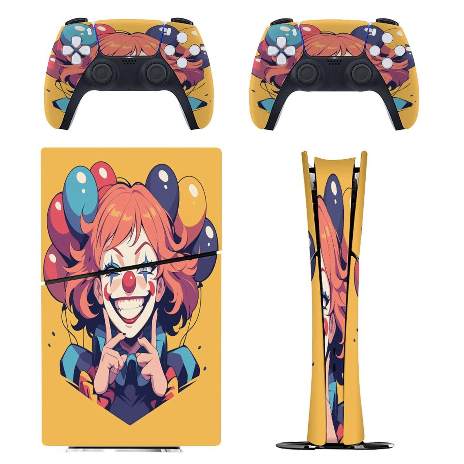 Psychedelic Clown Joker PS5/PS5 Pro/PS5 Slim Digital Disc Skin Sticker ...
