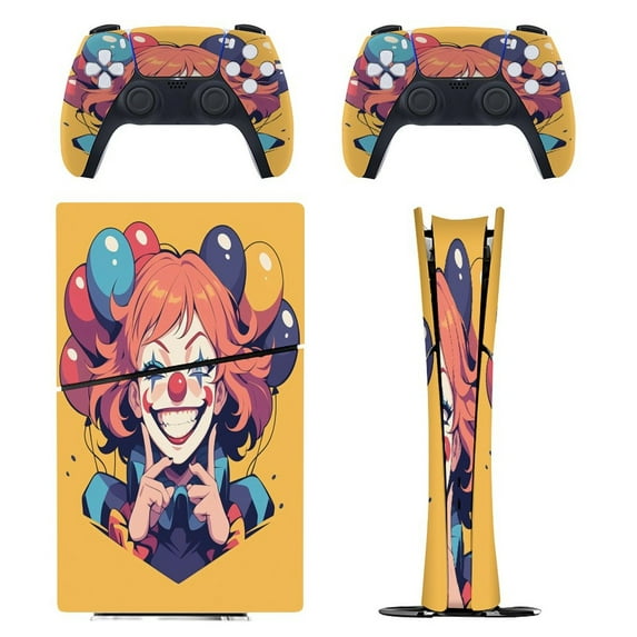 Psychedelic Clown Joker PS5/PS5 Pro/PS5 Slim Digital Disc Skin Sticker ...