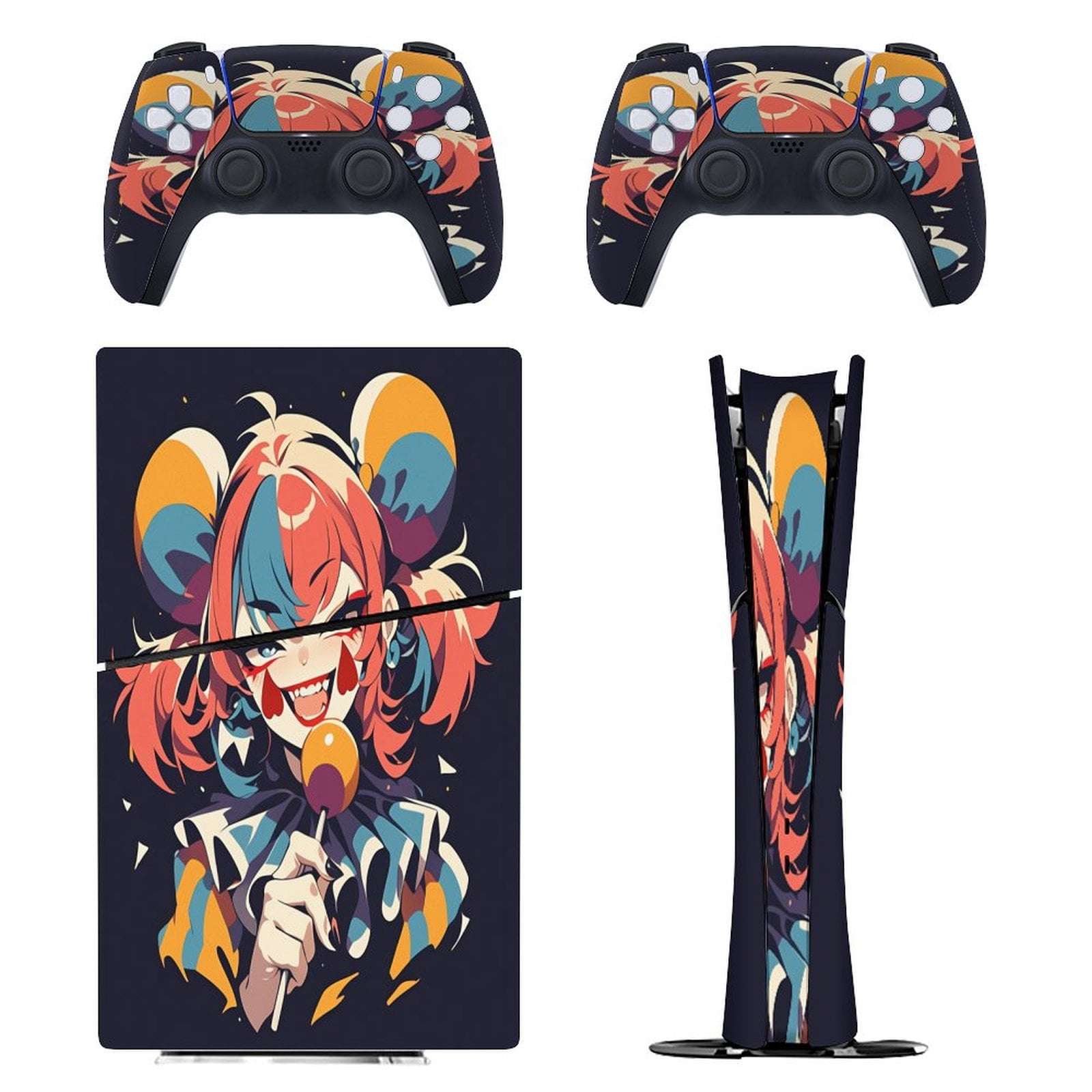 Psychedelic Clown Joker PS5/PS5 Pro/PS5 Slim Digital Disc Skin Sticker ...
