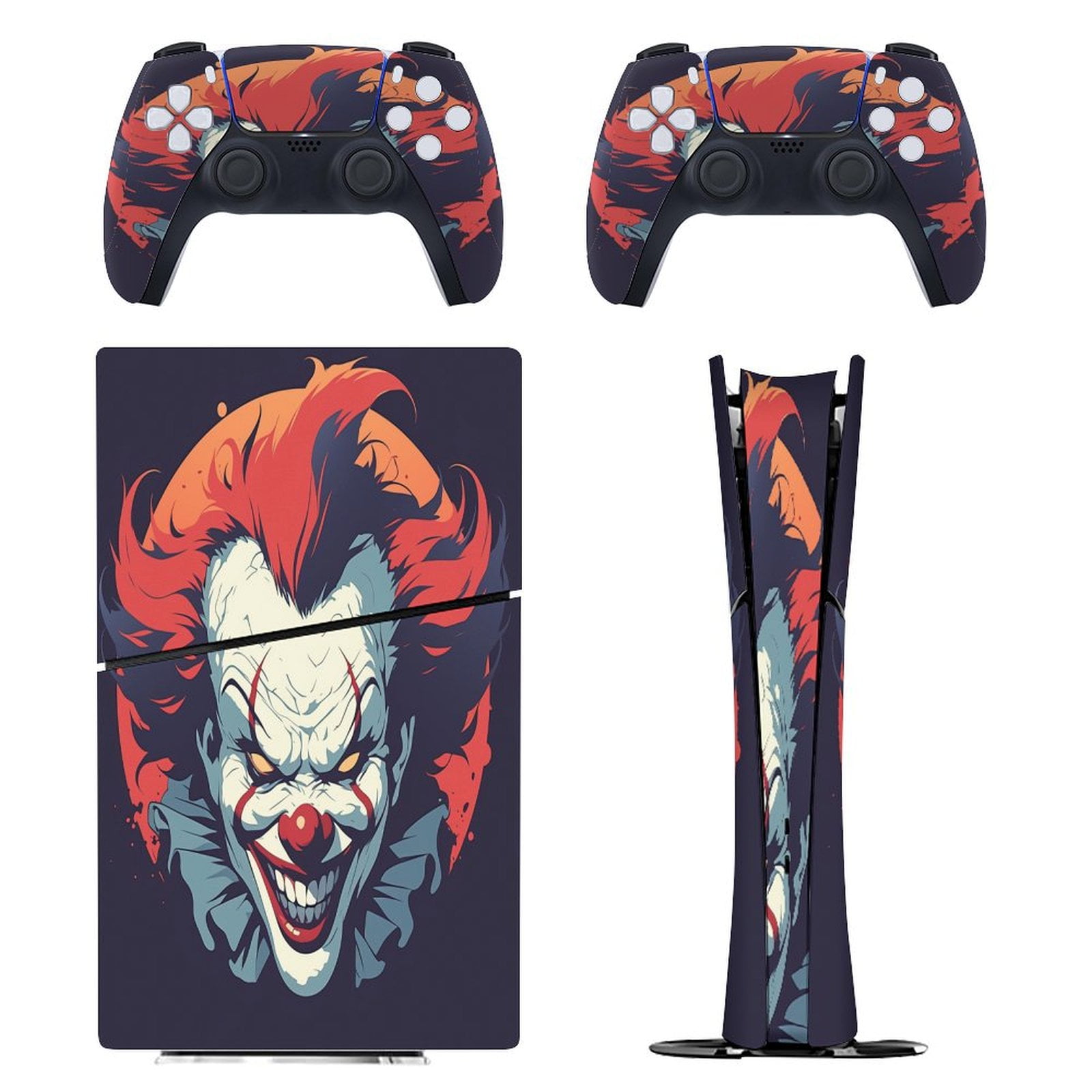 Psychedelic Clown Joker PS5/PS5 Pro/PS5 Slim Digital Disc Skin Sticker ...