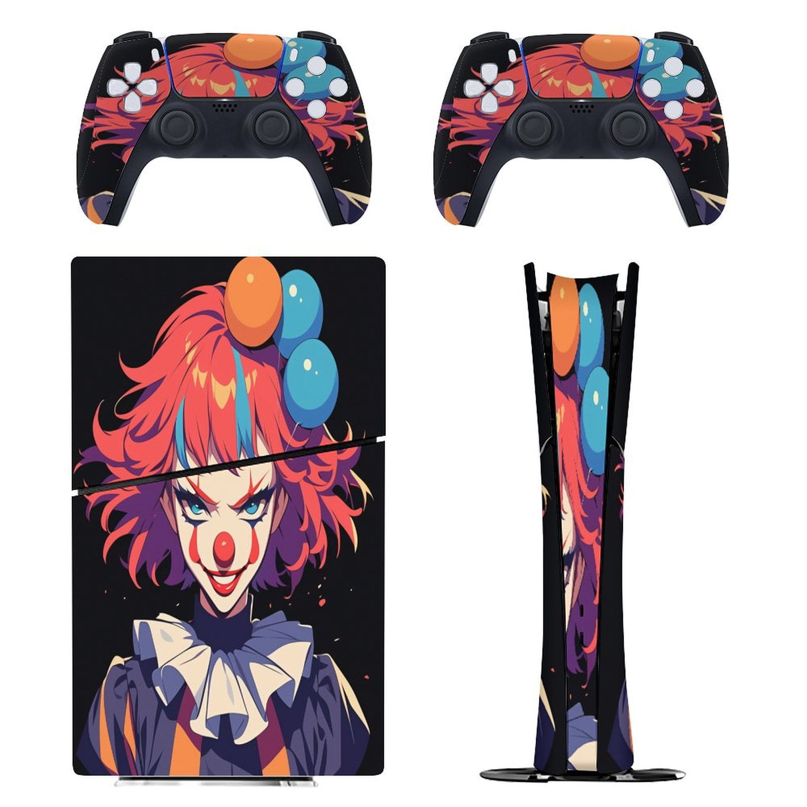 Psychedelic Clown Joker PS5/PS5 Pro/PS5 Slim Digital Disc Skin Sticker ...