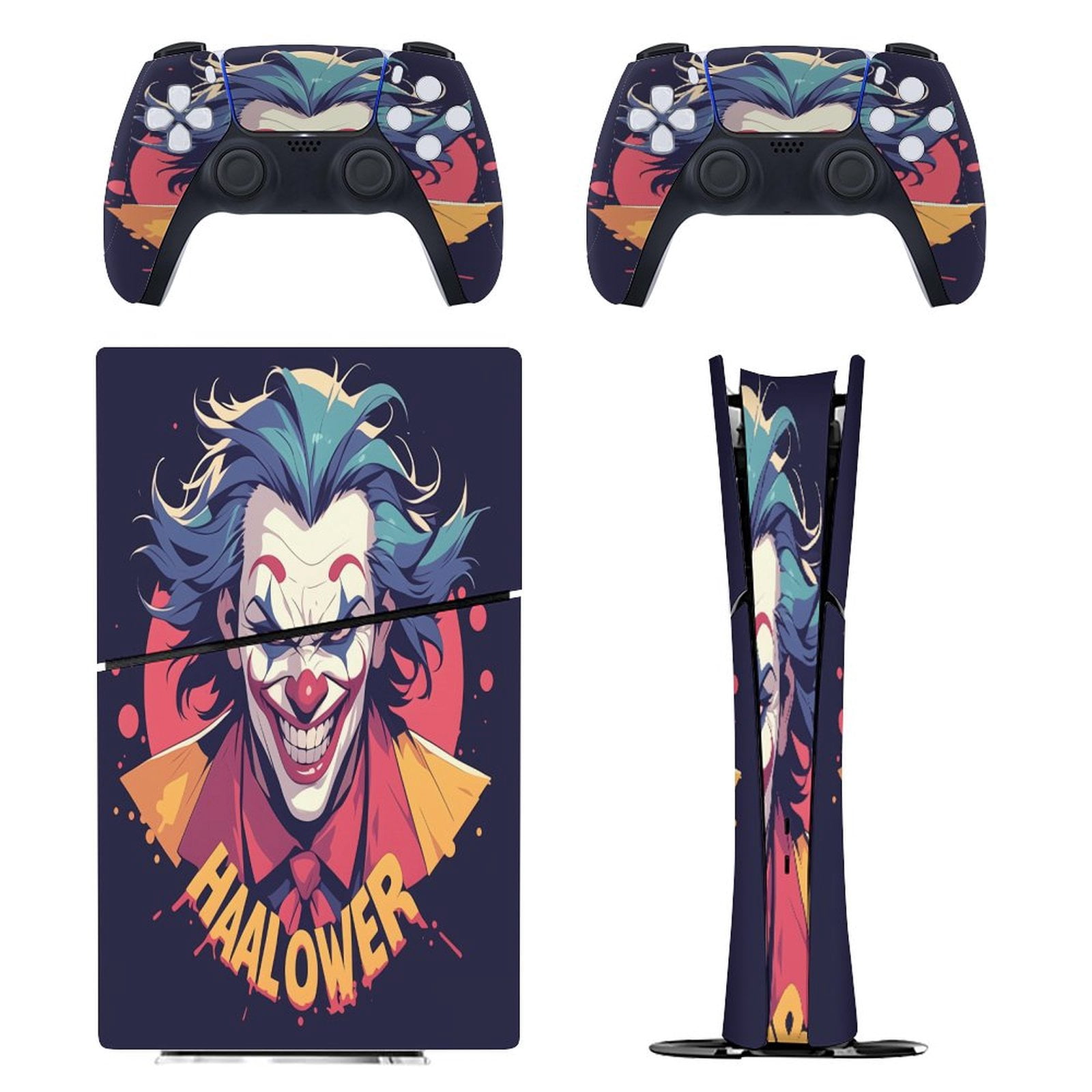 Psychedelic Clown Joker PS5/PS5 Pro/PS5 Slim Digital Disc Skin Sticker ...