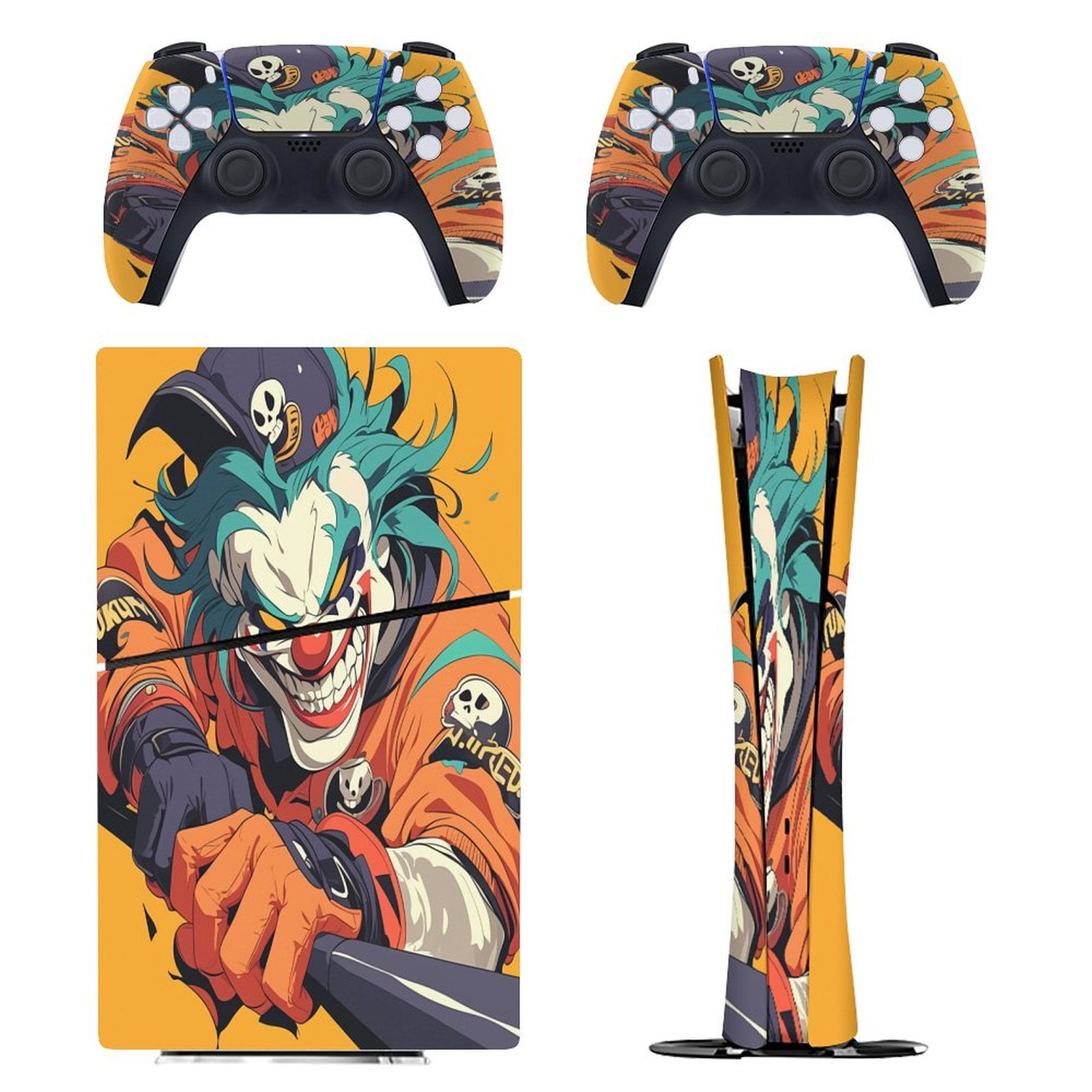 Psychedelic Clown Joker PS5/PS5 Pro/PS5 Slim Digital Disc Skin Sticker ...