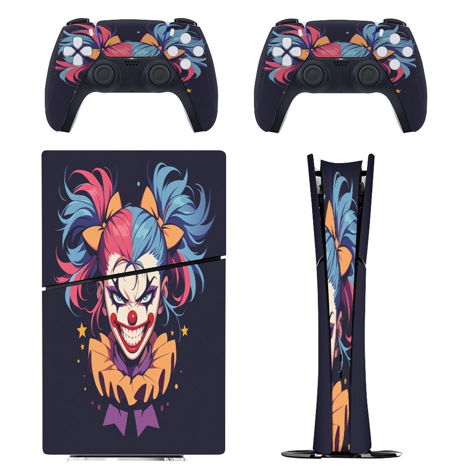 Psychedelic Clown Joker PS5/PS5 Pro/PS5 Slim Digital Disc Skin Sticker ...