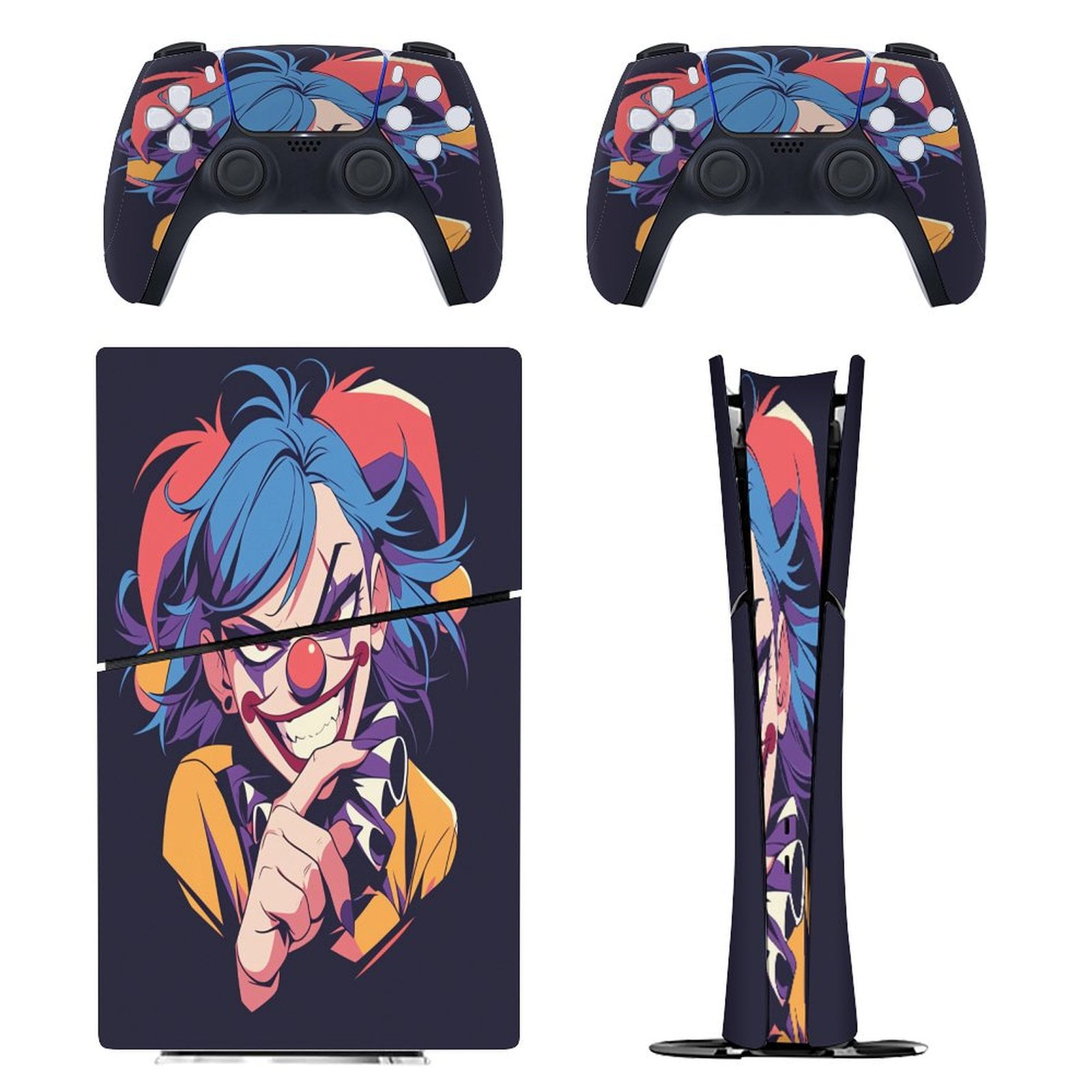 Psychedelic Clown Joker PS5/PS5 Pro/PS5 Slim Digital Disc Skin Sticker ...