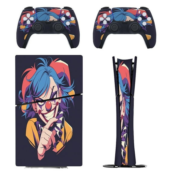 Psychedelic Clown Joker PS5/PS5 Pro/PS5 Slim Digital Disc Skin Sticker ...