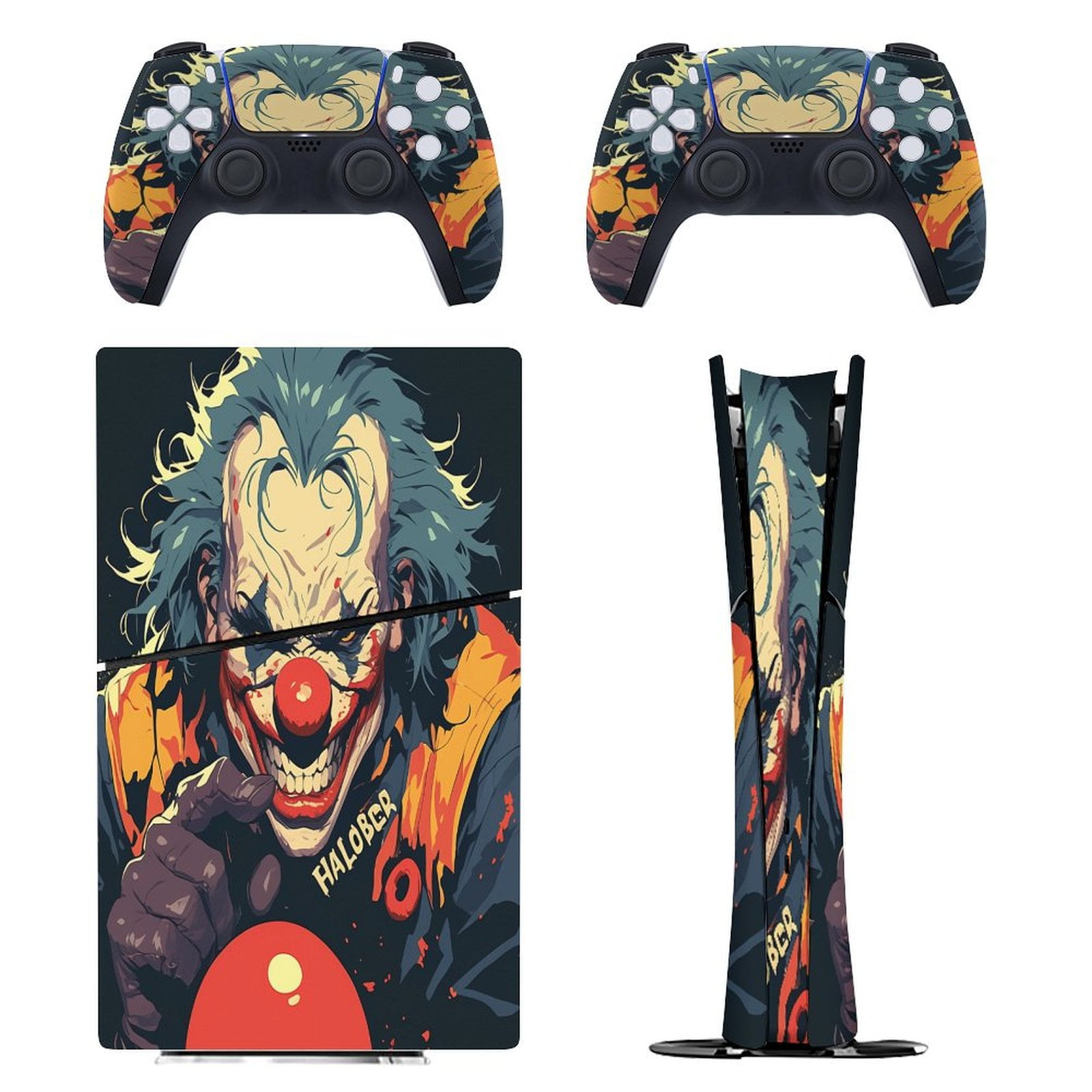 Psychedelic Clown Joker PS5/PS5 Pro/PS5 Slim Digital Disc Skin Sticker ...