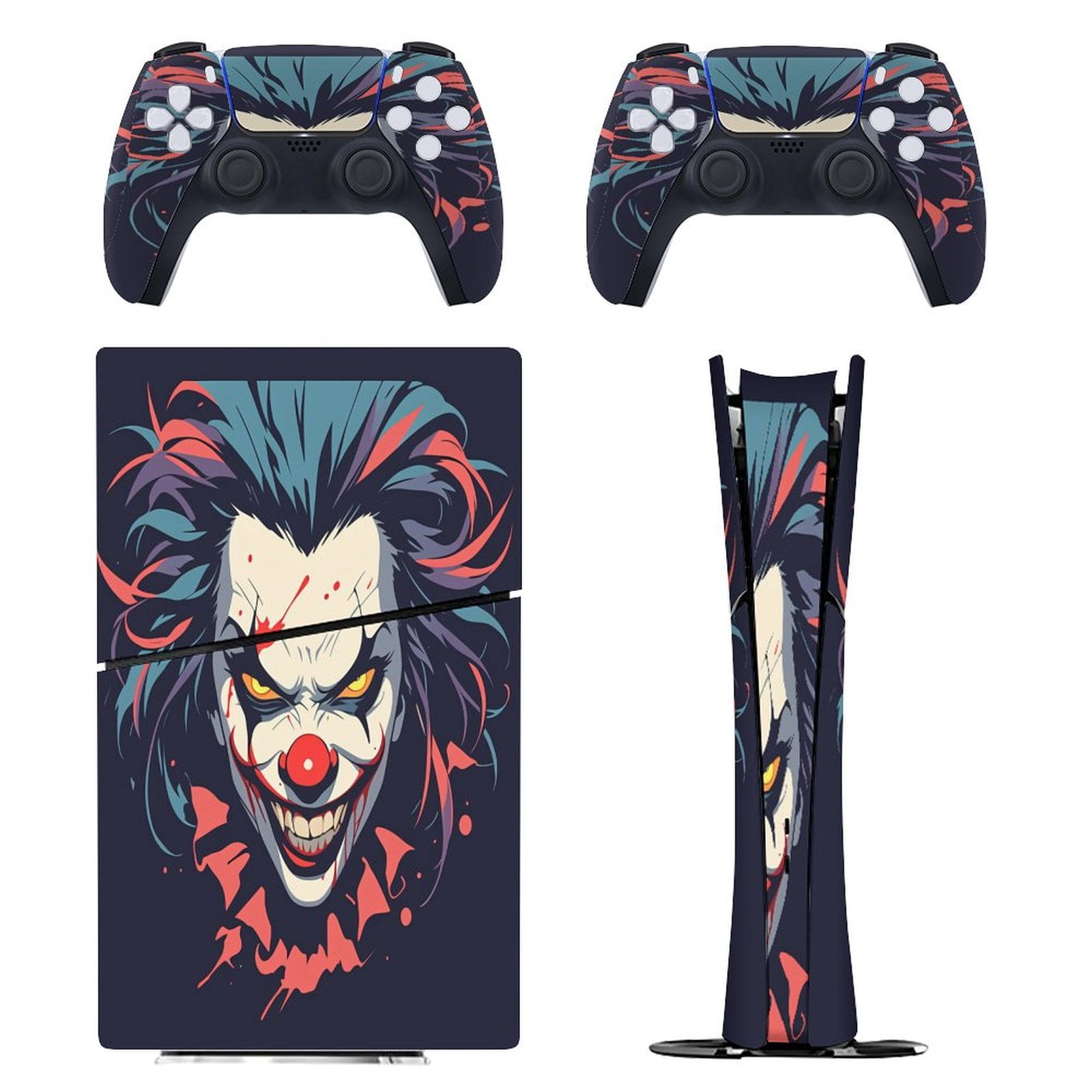 Psychedelic Clown Joker PS5/PS5 Pro/PS5 Slim Digital Disc Skin Sticker ...