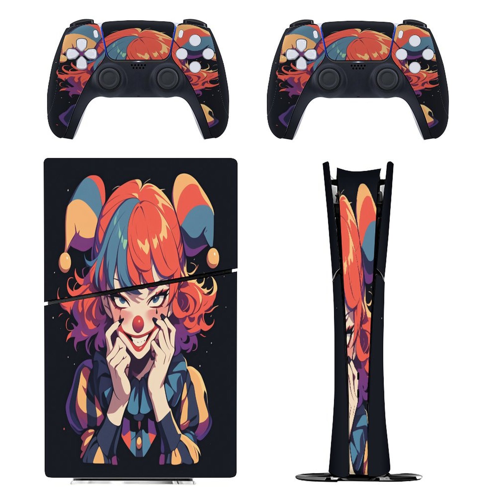 Psychedelic Clown Joker PS5/PS5 Pro/PS5 Slim Digital Disc Skin Sticker ...
