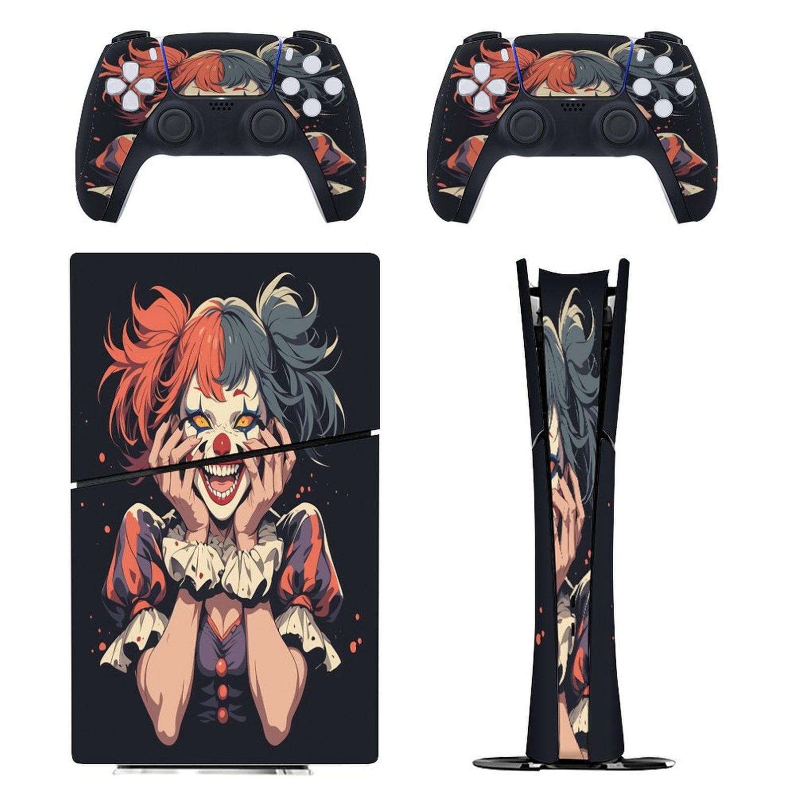 Psychedelic Clown Joker PS5/PS5 Pro/PS5 Slim Digital Disc Skin Sticker ...