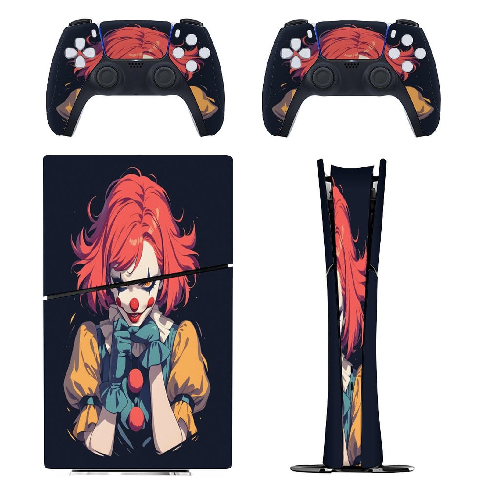 Psychedelic Clown Joker PS5/PS5 Pro/PS5 Slim Digital Disc Skin Sticker ...
