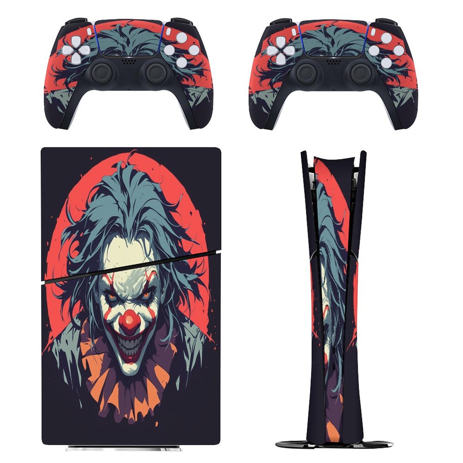 Psychedelic Clown Joker PS5/PS5 Pro/PS5 Slim Digital Disc Skin Sticker ...
