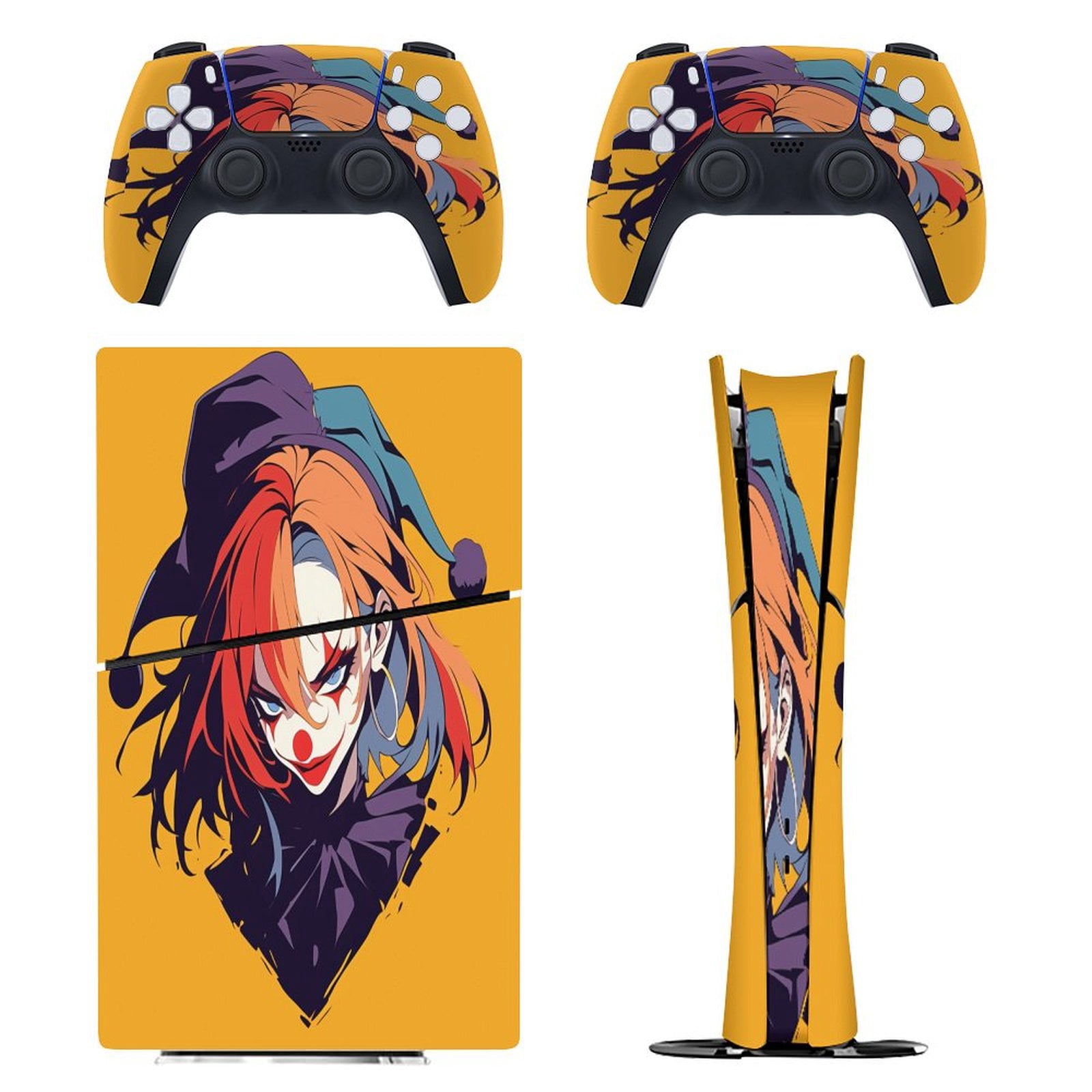 Psychedelic Clown Joker PS5/PS5 Pro/PS5 Slim Digital Disc Skin Sticker ...