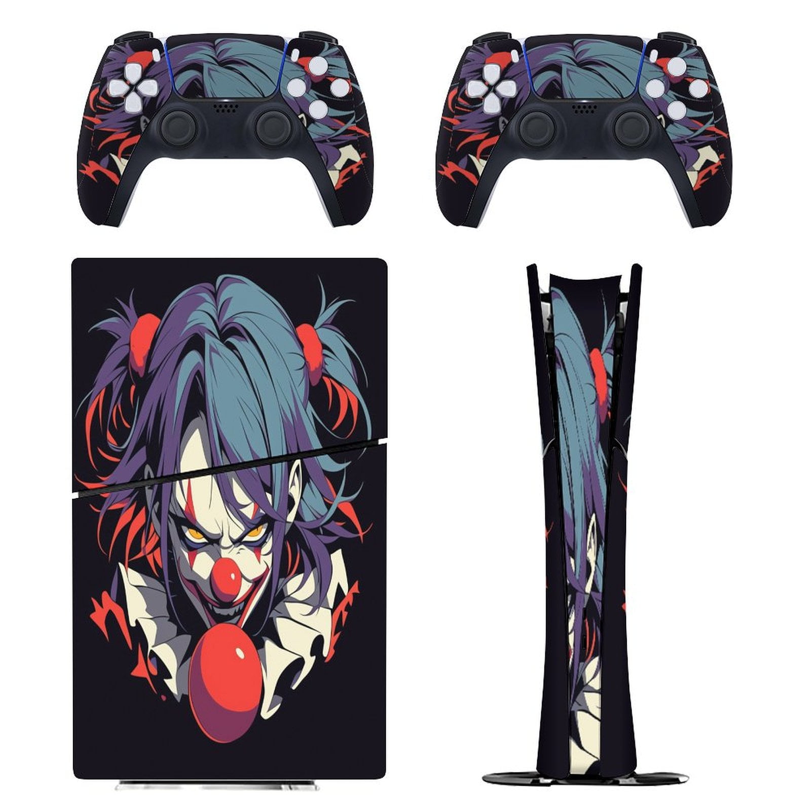 Psychedelic Clown Joker PS5/PS5 Pro/PS5 Slim Digital Disc Skin Sticker ...