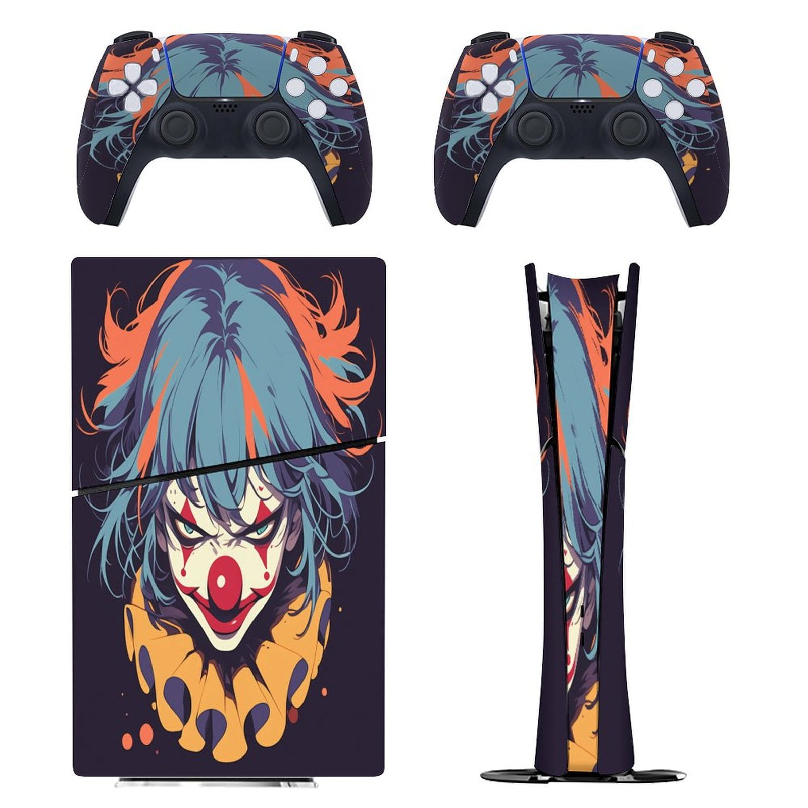 Psychedelic Clown Joker PS5/PS5 Pro/PS5 Slim Digital Disc Skin Sticker ...