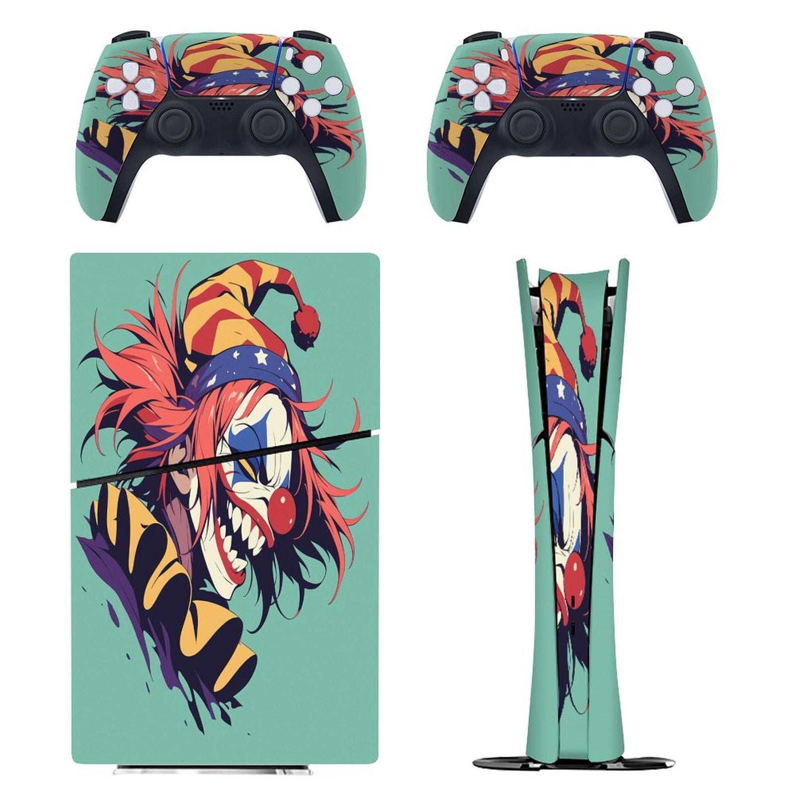 Psychedelic Clown Joker PS5/PS5 Pro/PS5 Slim Digital Disc Skin Sticker ...