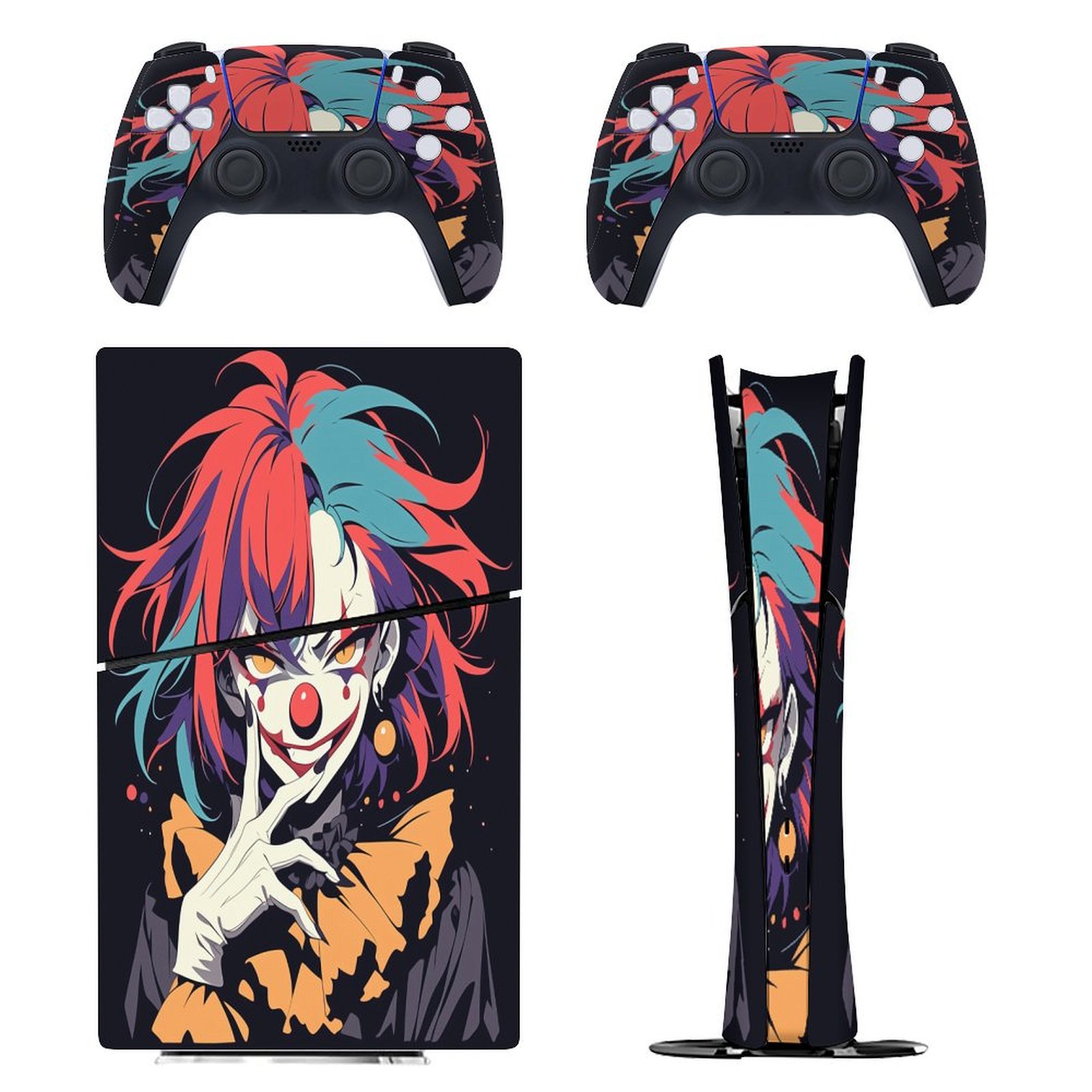 Psychedelic Clown Joker PS5/PS5 Pro/PS5 Slim Digital Disc Skin Sticker ...