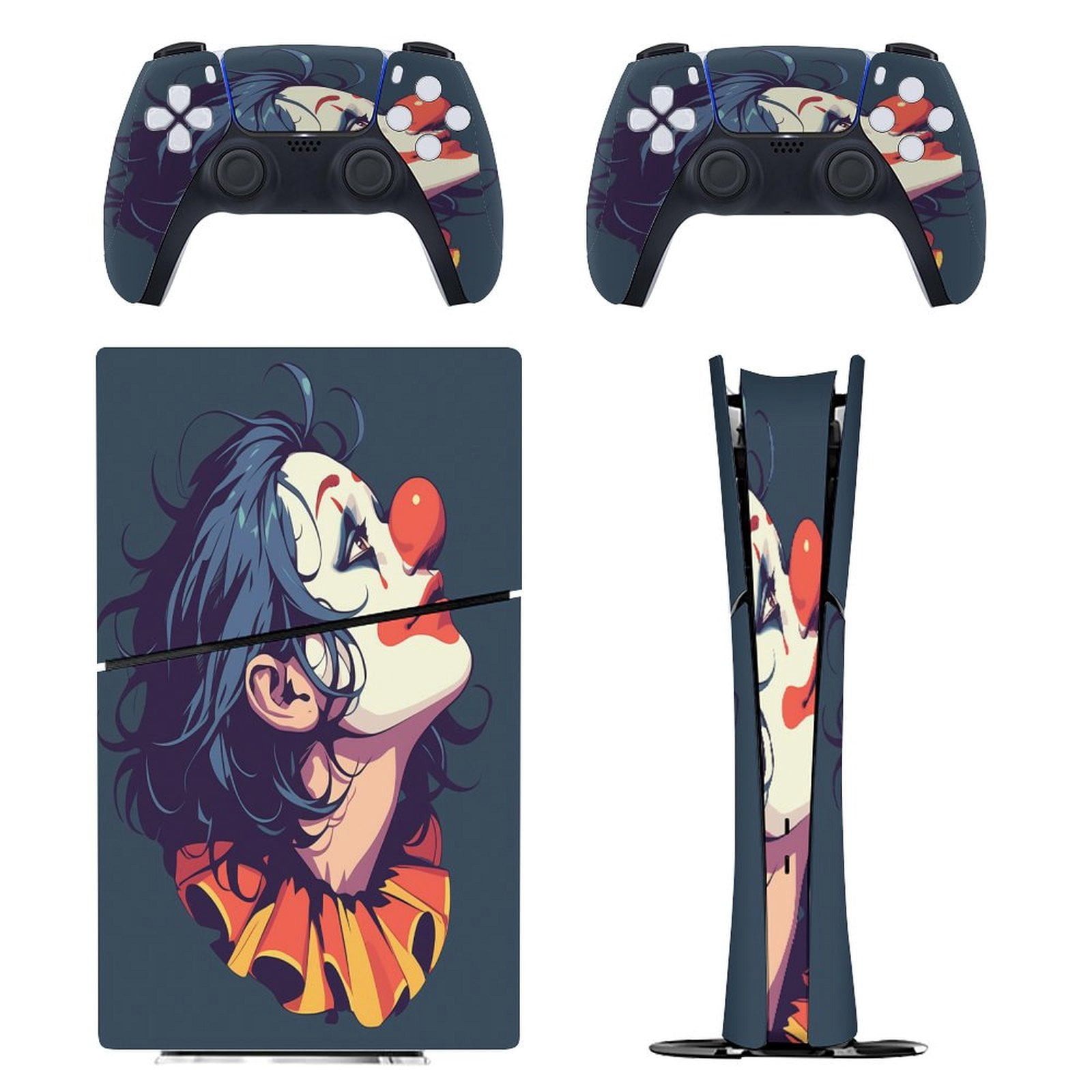 Psychedelic Clown Joker PS5/PS5 Pro/PS5 Slim Digital Disc Skin Sticker ...