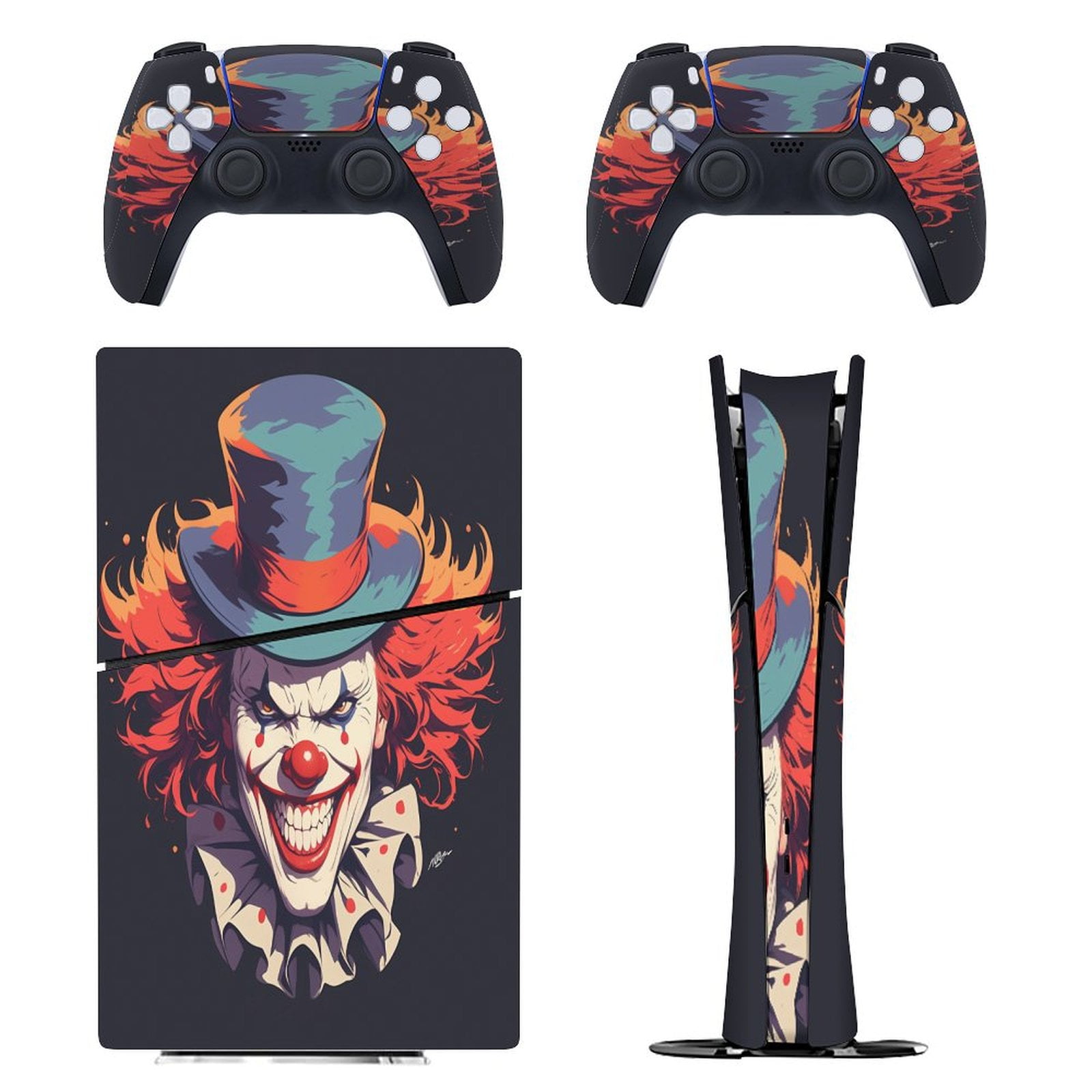 Psychedelic Clown Joker PS5/PS5 Pro/PS5 Slim Digital Disc Skin Sticker ...