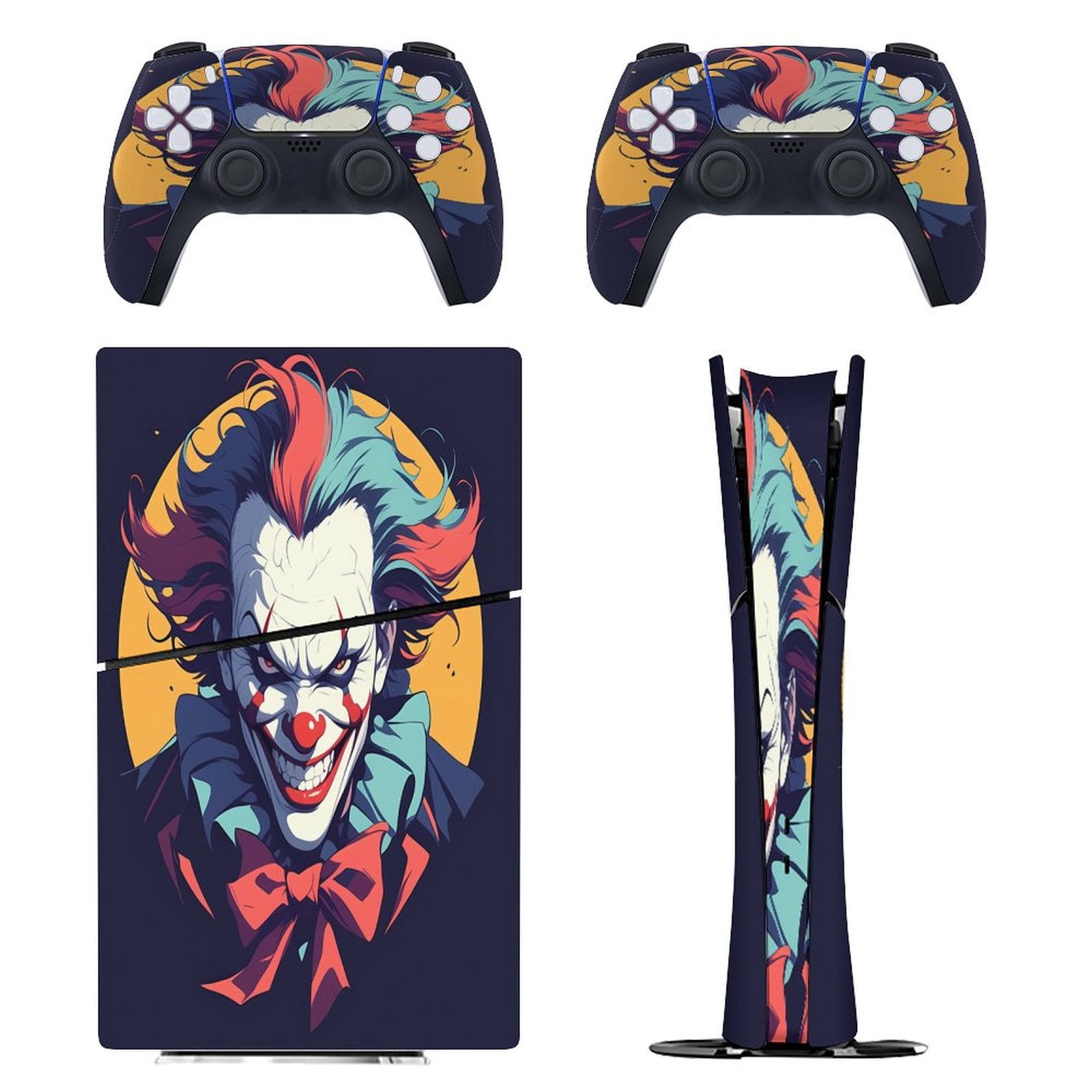 Psychedelic Clown Joker PS5/PS5 Pro/PS5 Slim Digital Disc Skin Sticker ...