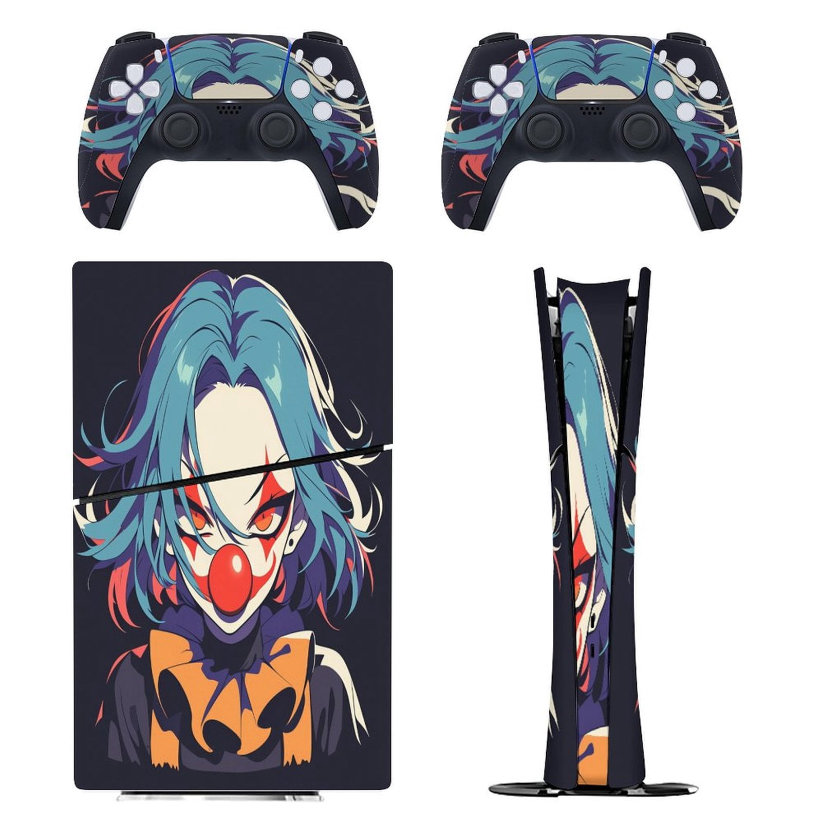 Psychedelic Clown Joker PS5/PS5 Pro/PS5 Slim Digital Disc Skin Sticker ...