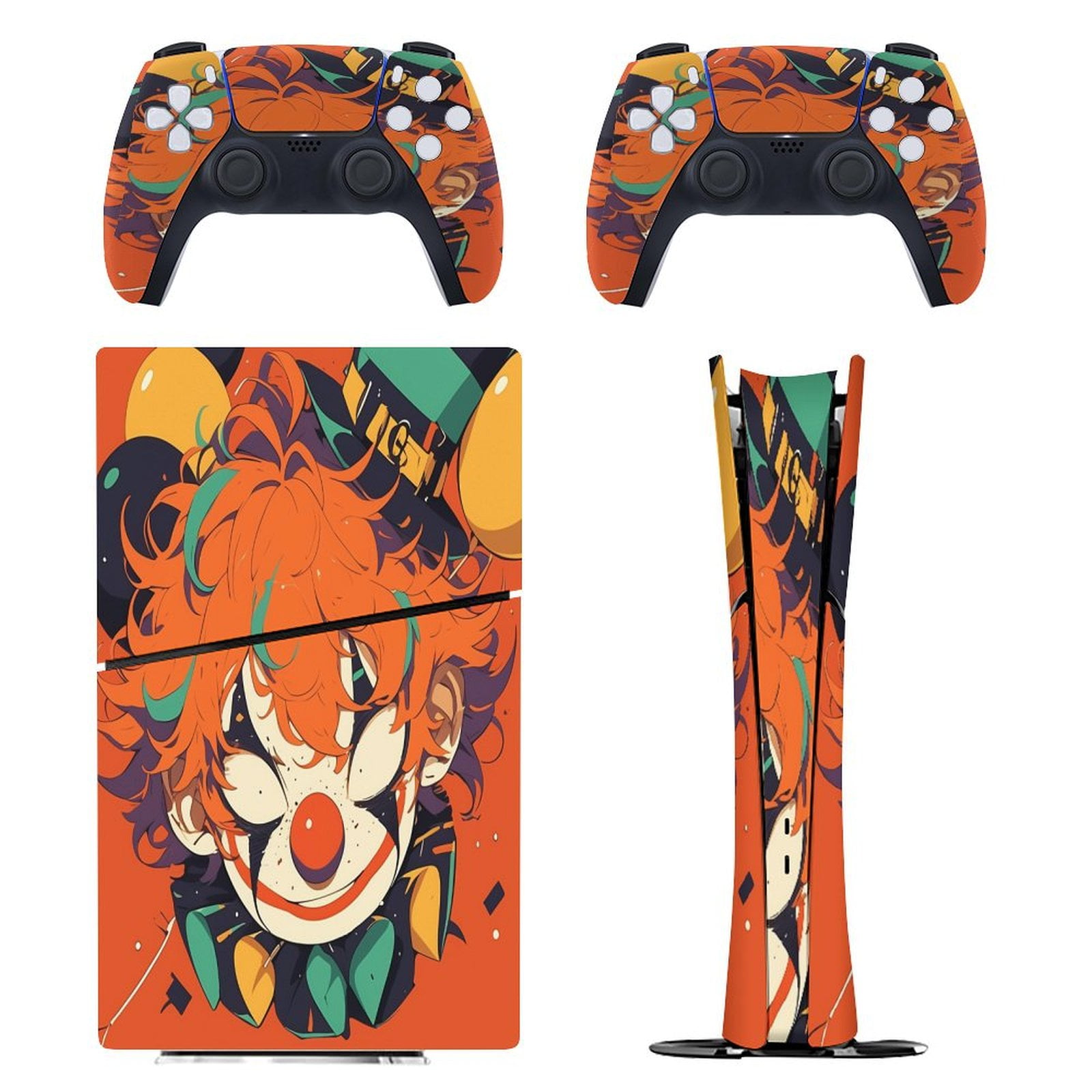 Psychedelic Clown Joker PS5/PS5 Pro/PS5 Slim Digital Disc Skin Sticker ...