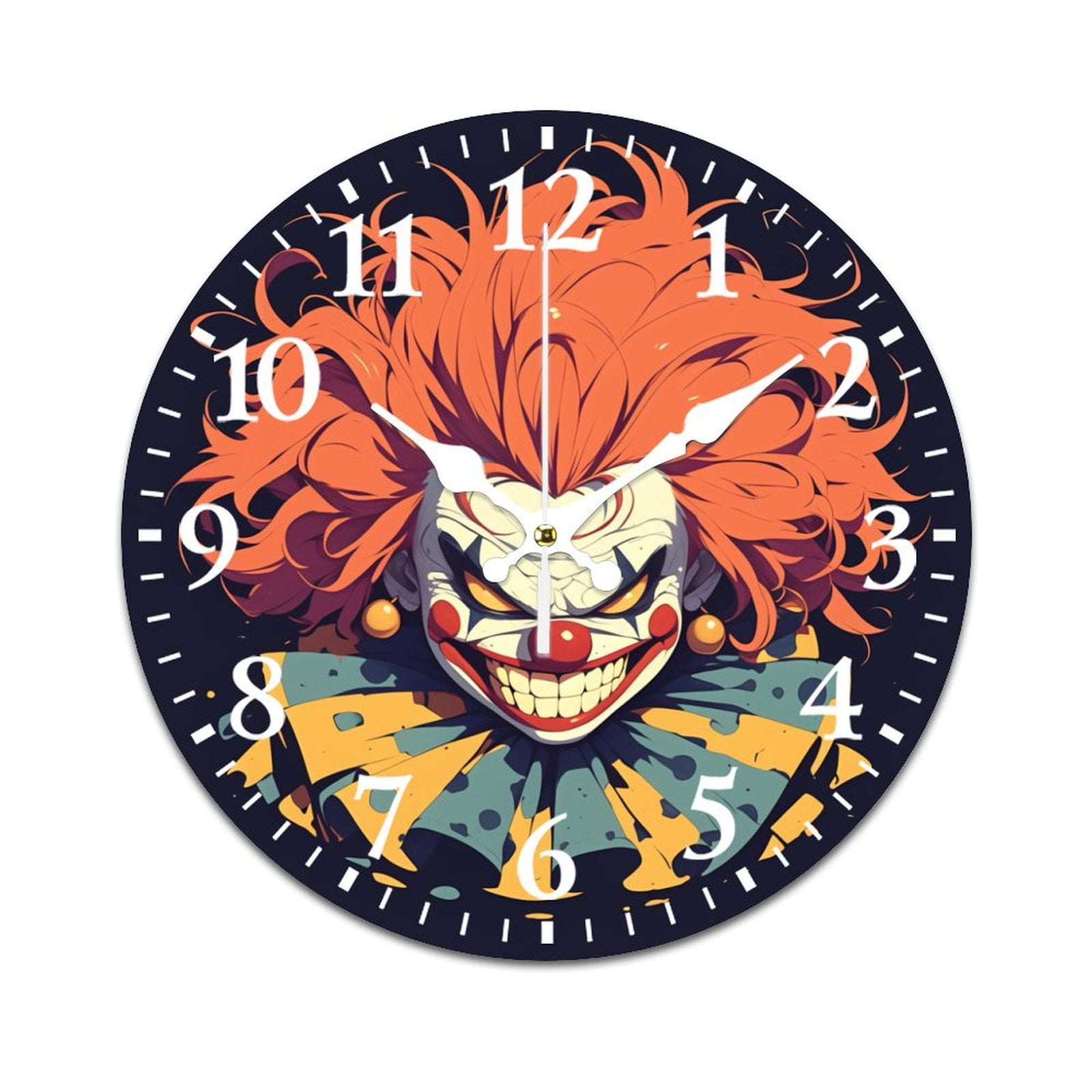 Psychedelic Clown Joker Wall Clock Modern Design Clocks Wall Hanging ...