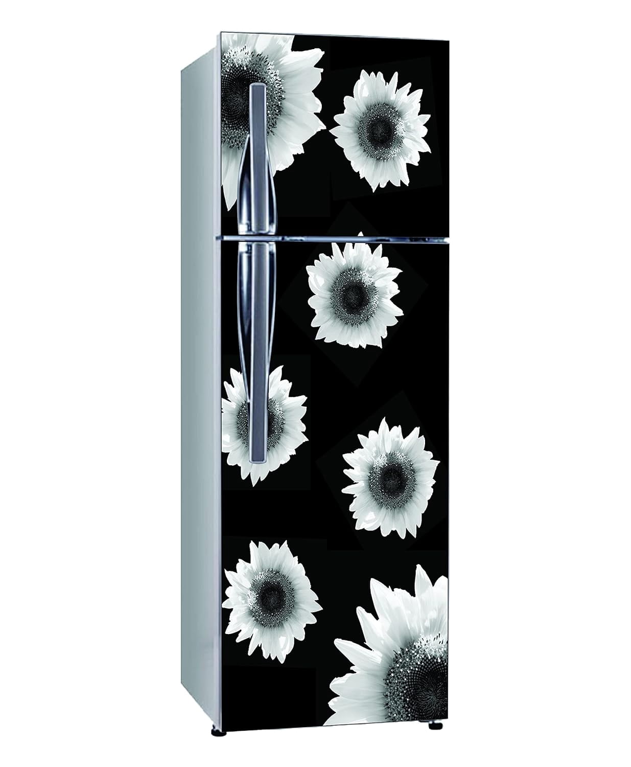 Psychedelic Collection Decorative Abstract White mogra Flowers with ...