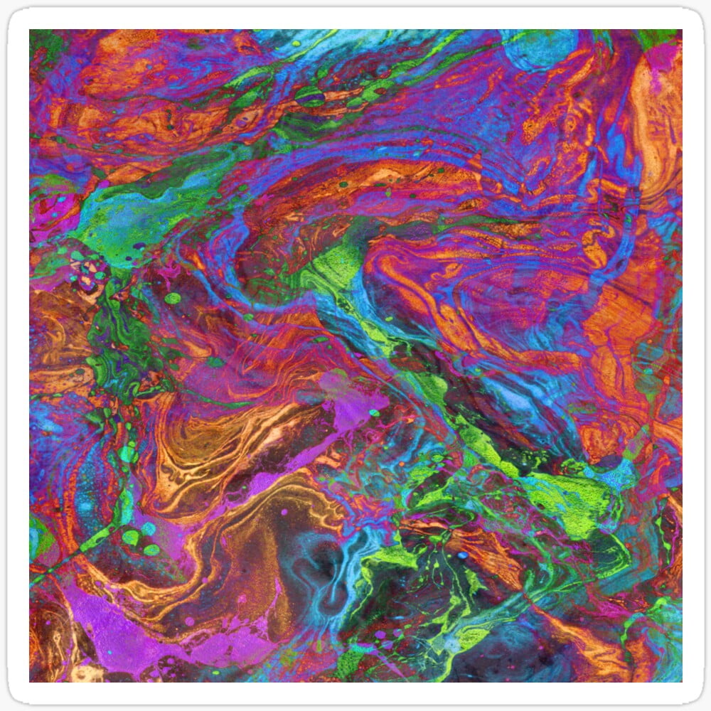 Psychedelic Cosmo Nightmare Glitch Sticker Phone Decal Water Bottle ...