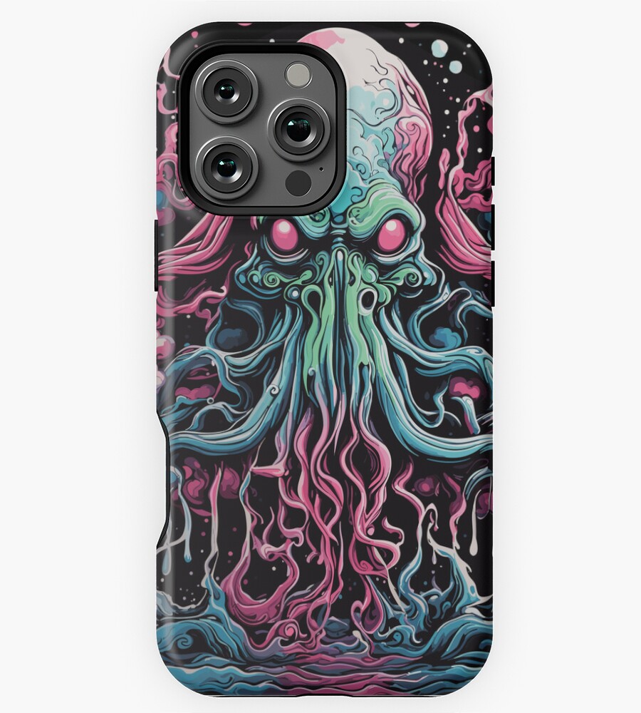 Psychedelic Cthulhu Trippy Art GA1619 Phone Case for iPhone 11 to 17 ...