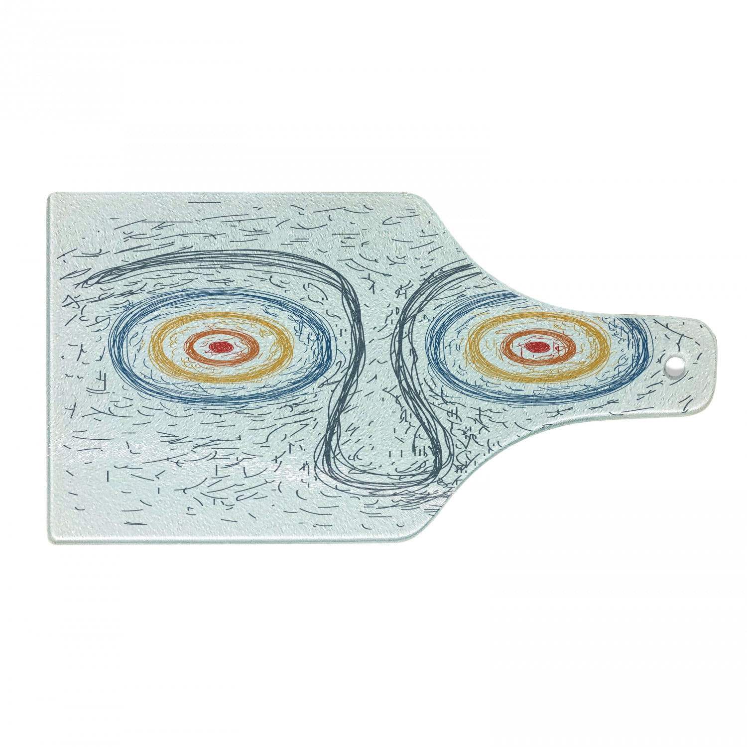 Psychedelic Cutting Board, Confused Man Portrait Human Face with Large ...