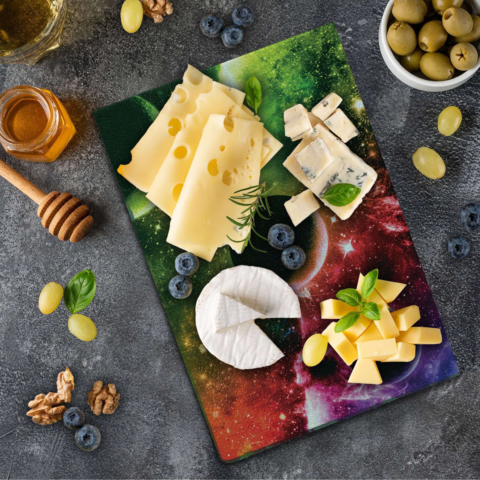 Psychedelic Cutting Board, Space Universe Cosmos Galaxy Nebula Stars ...