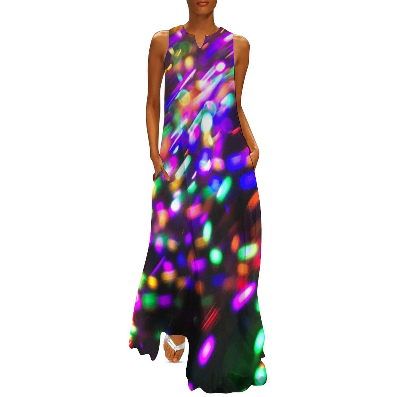 Psychedelic Dress Spring Tie-Dye Pattern Street Wear Casual Long ...