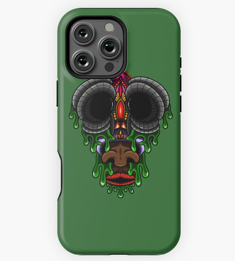 Psychedelic Drip Face Creepy Mask Art GA4909 Phone Case for iPhone 11 ...