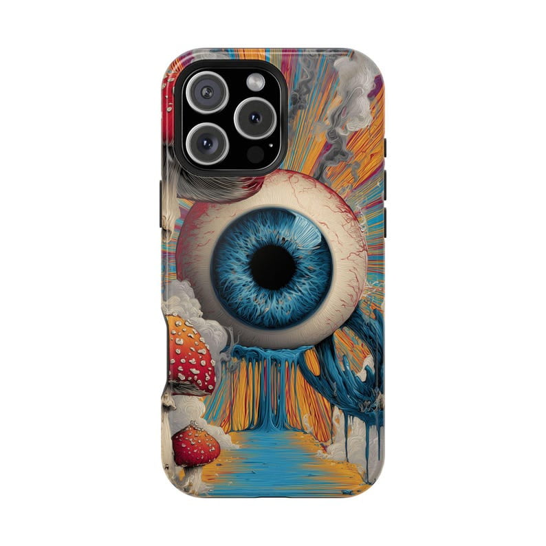 Psychedelic Eyeball Mushroom Abstract Dream Phone Case with iPhone 17 ...