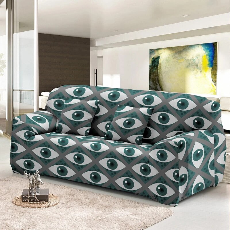 Psychedelic Eyes Dust Proof Elastic Couch Cover Sofa Covers 1/2/3/4 ...
