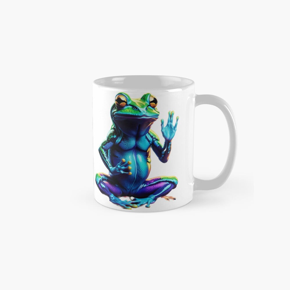 Psychedelic Frog in Neon Yoga Pose Classic Mug - Walmart.com