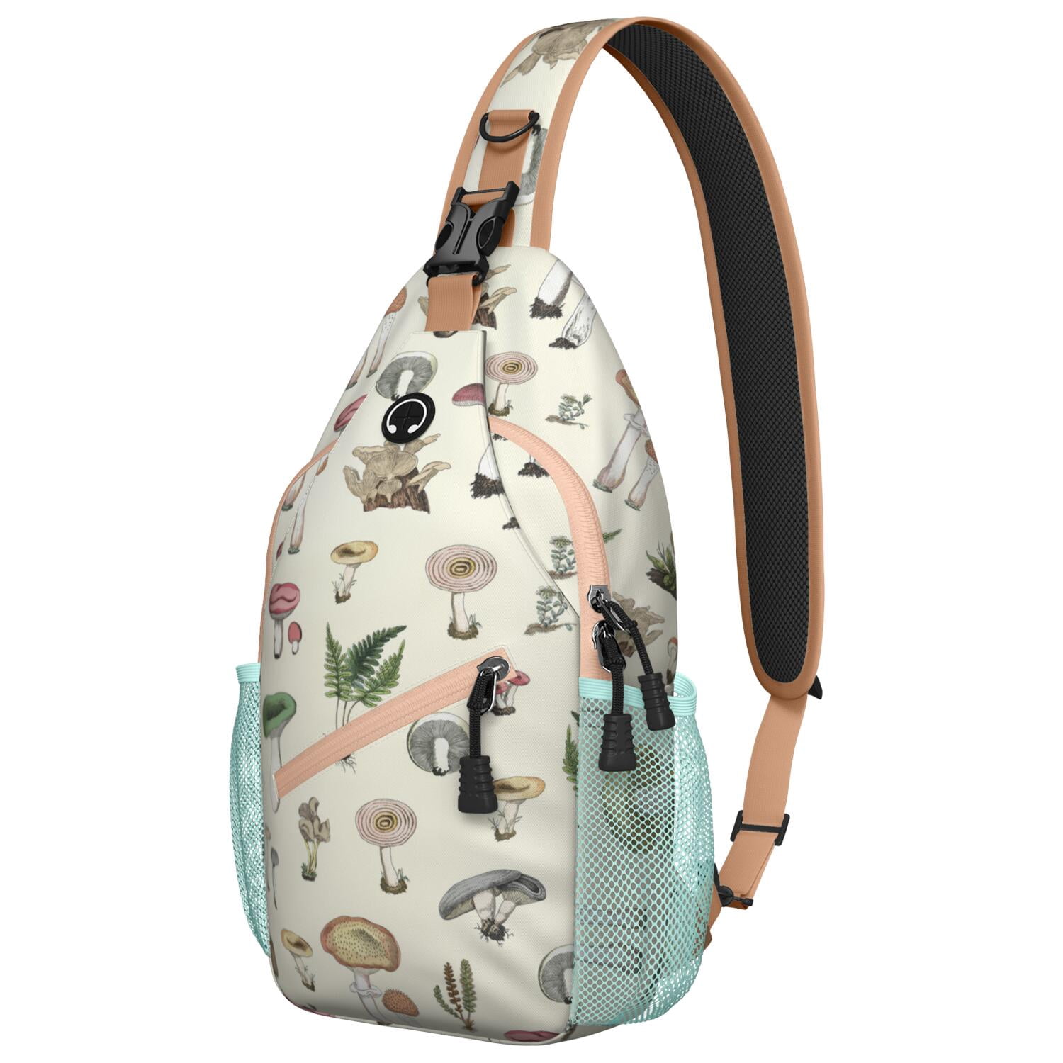 Psychedelic Fungi Sling Backpack, Trippy Mushroom Crossbody Bag with ...
