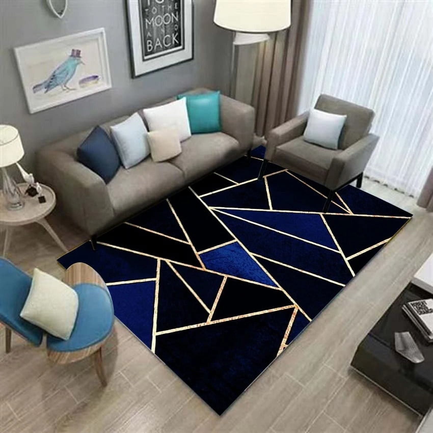 Psychedelic Geometric Carpet Table Living Room Carpets 3D Printed ...