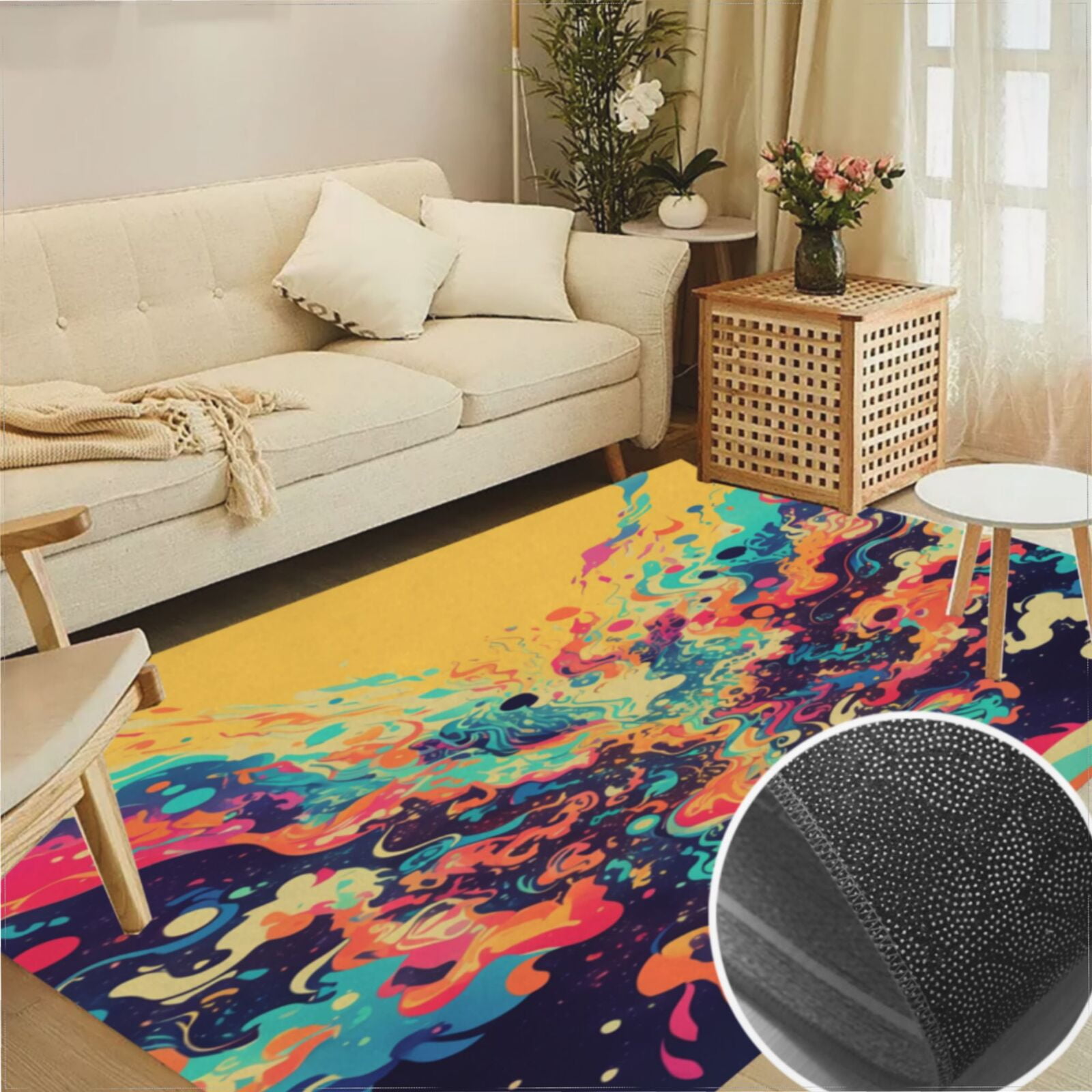 Psychedelic Glowing Colors Pattern (4) Adult Home Decor Bedroom Living ...