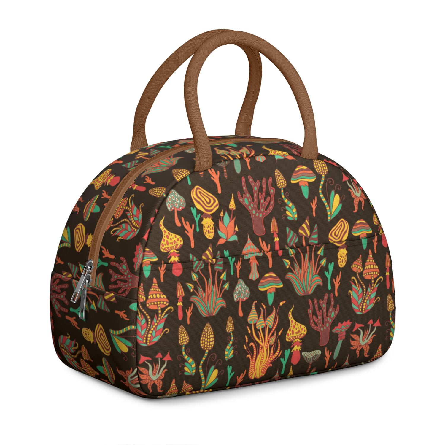 Psychedelic Lunch Bag - 60s-Inspired Trippy Toadstools, Insulated Tote ...