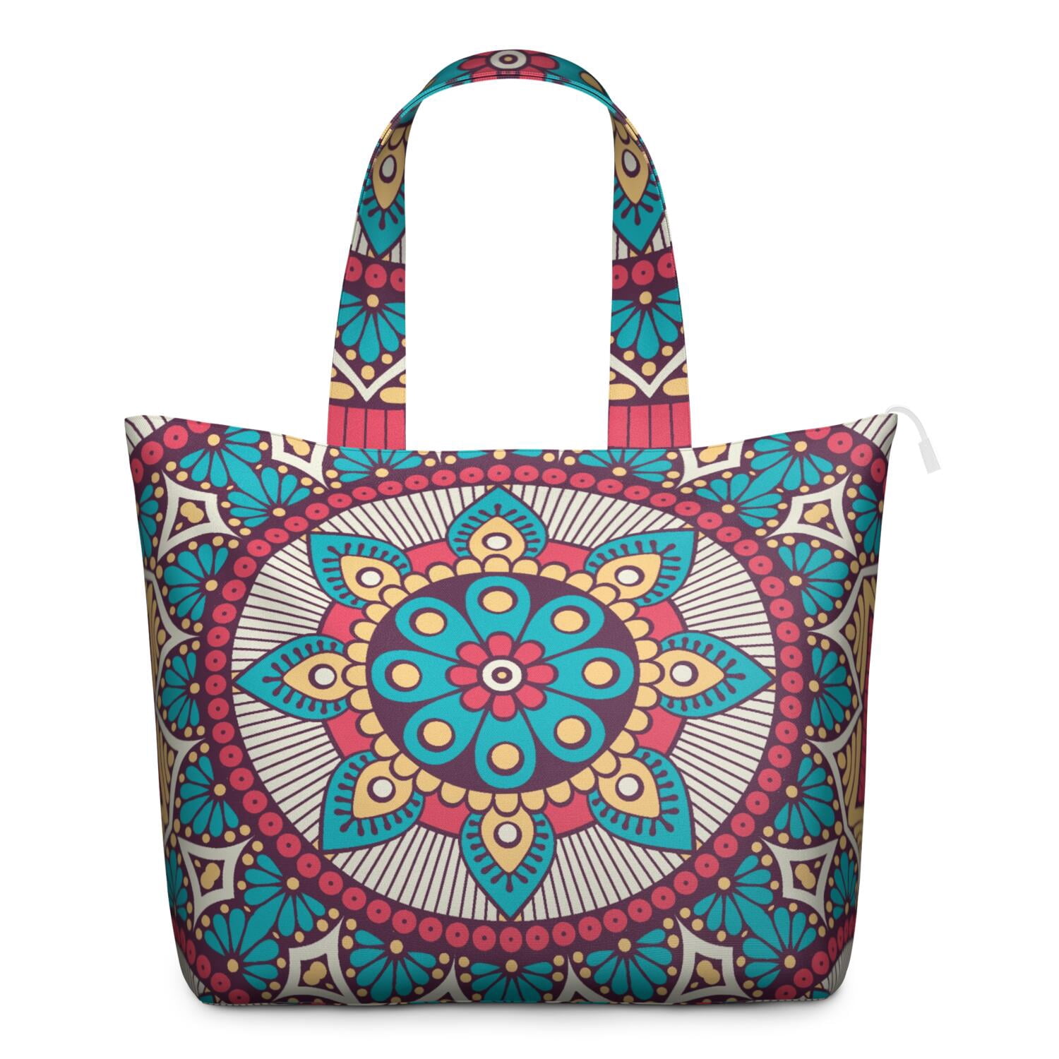 Psychedelic Mala Art Weekender Bag Trippy Abstract Geometric Pattern ...