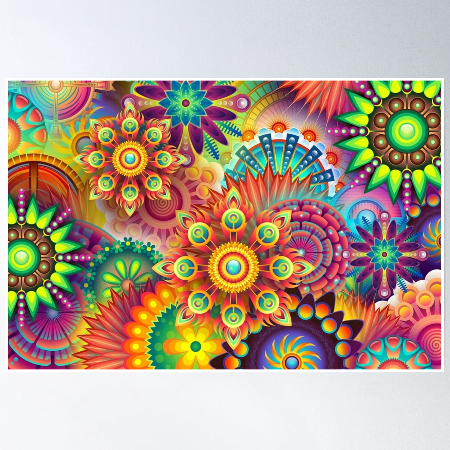 Psychedelic Man Poster Wall Art, Modern Wall Decor, 8x12 UNFRAMED ...
