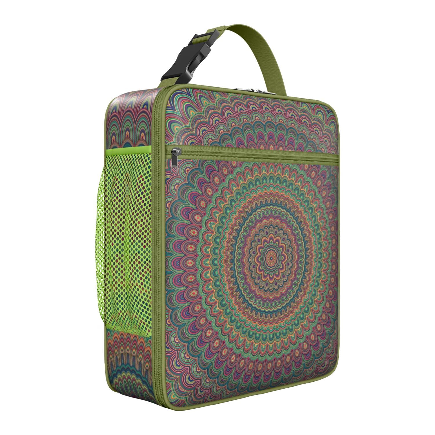 Psychedelic Mandala Lunch Box – Vibrant Geometric Pattern Thermal Bag ...