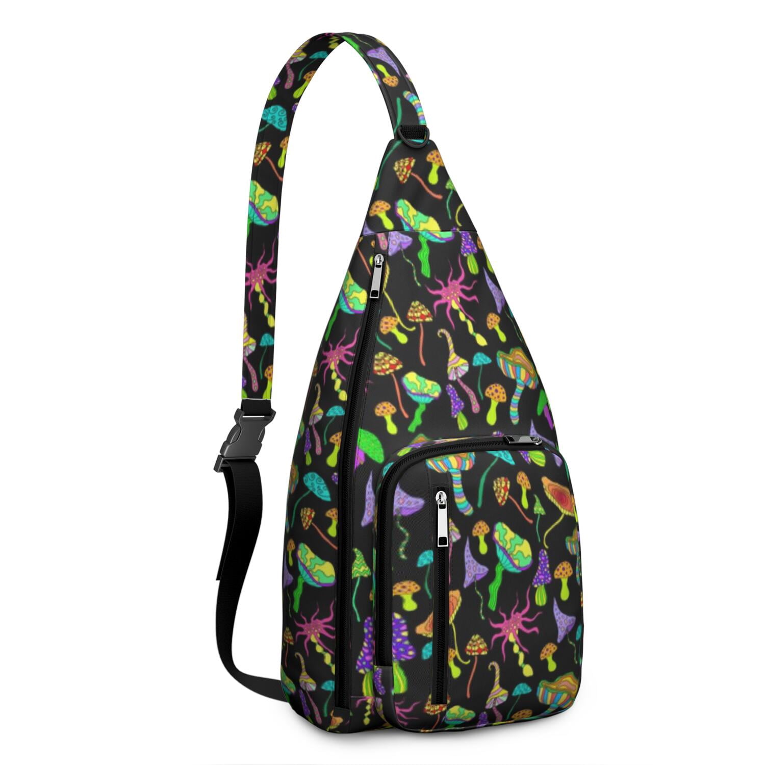 Psychedelic Mushroom Crossbody Bag - Trippy Magical Forest Print ...