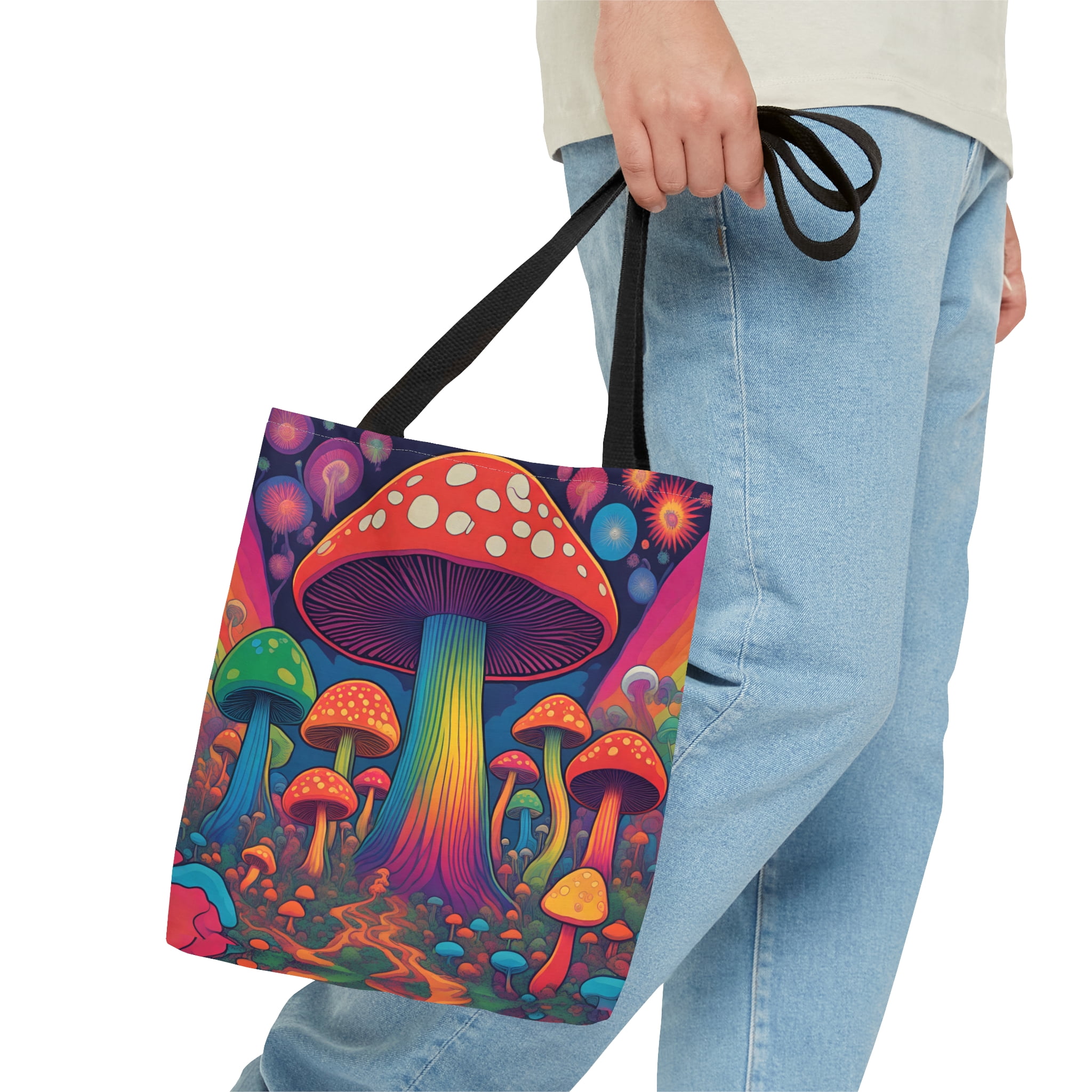 Psychedelic Mushroom Peach Serenity Tote Bag Women and Men - Walmart.com